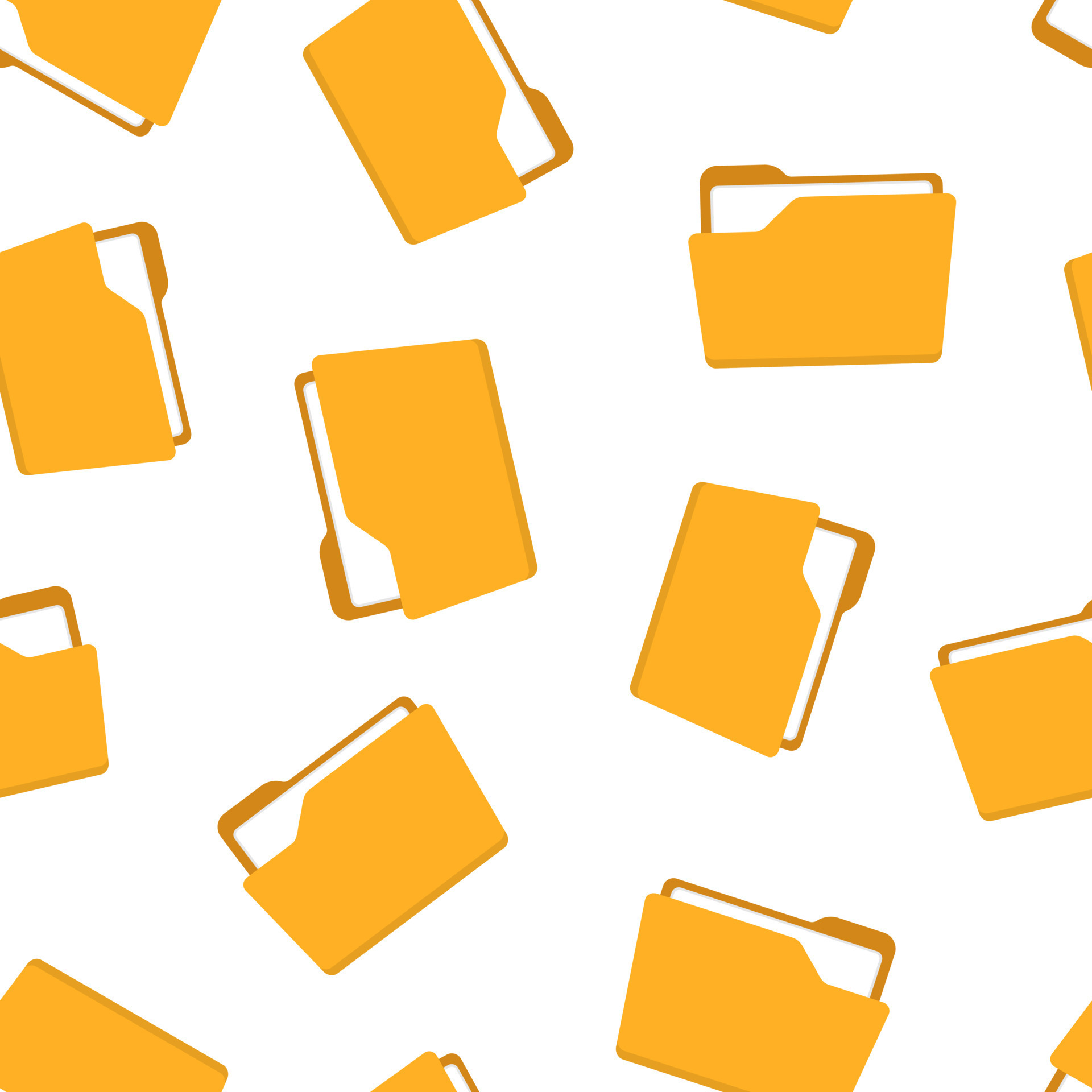 File folder icon seamless pattern background. Documents archive vector illustration on white ...