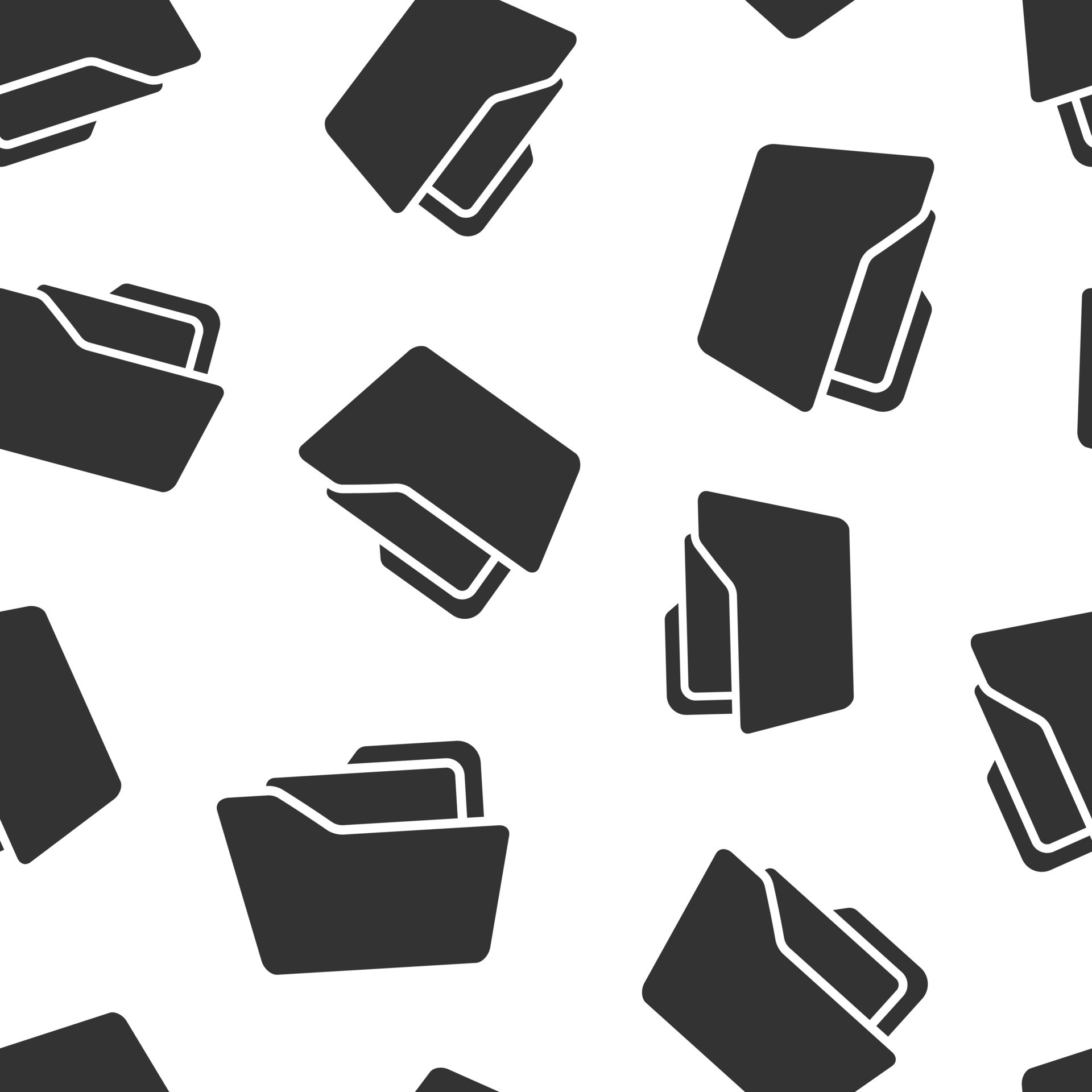 File folder icon seamless pattern background. Documents archive vector illustration on white ...
