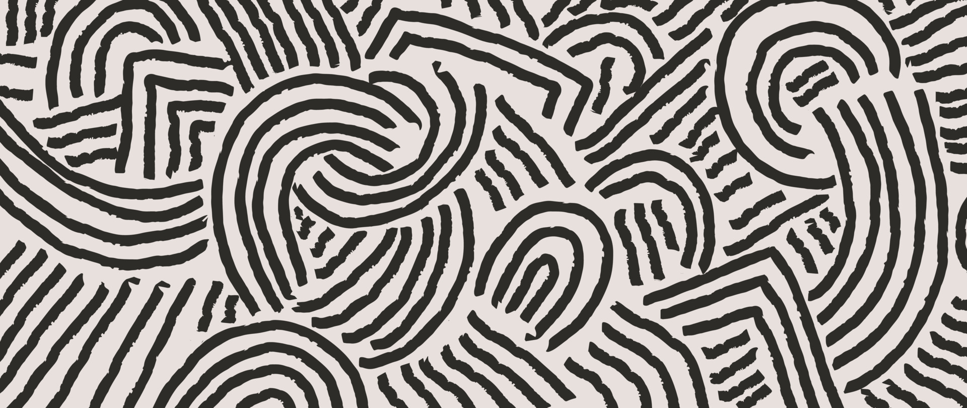 Abstract Line Art Background Vector Minimalist Pencil Hand Drawn