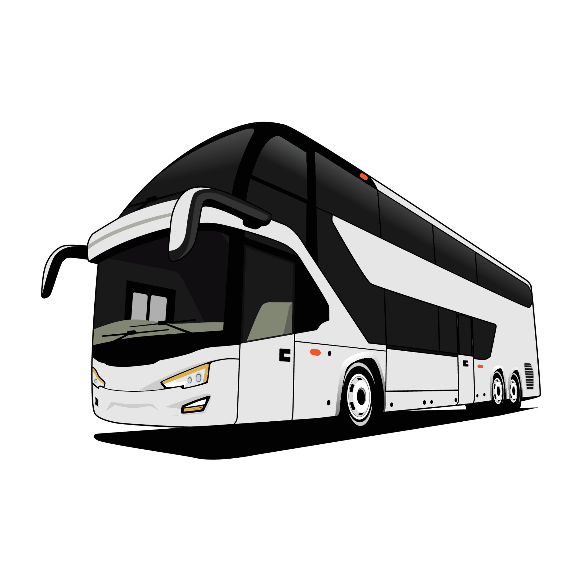 Double decker bus city transportation concept. Vector illustration on ... Double decker bus city transportation concept. Vector illustration on ...