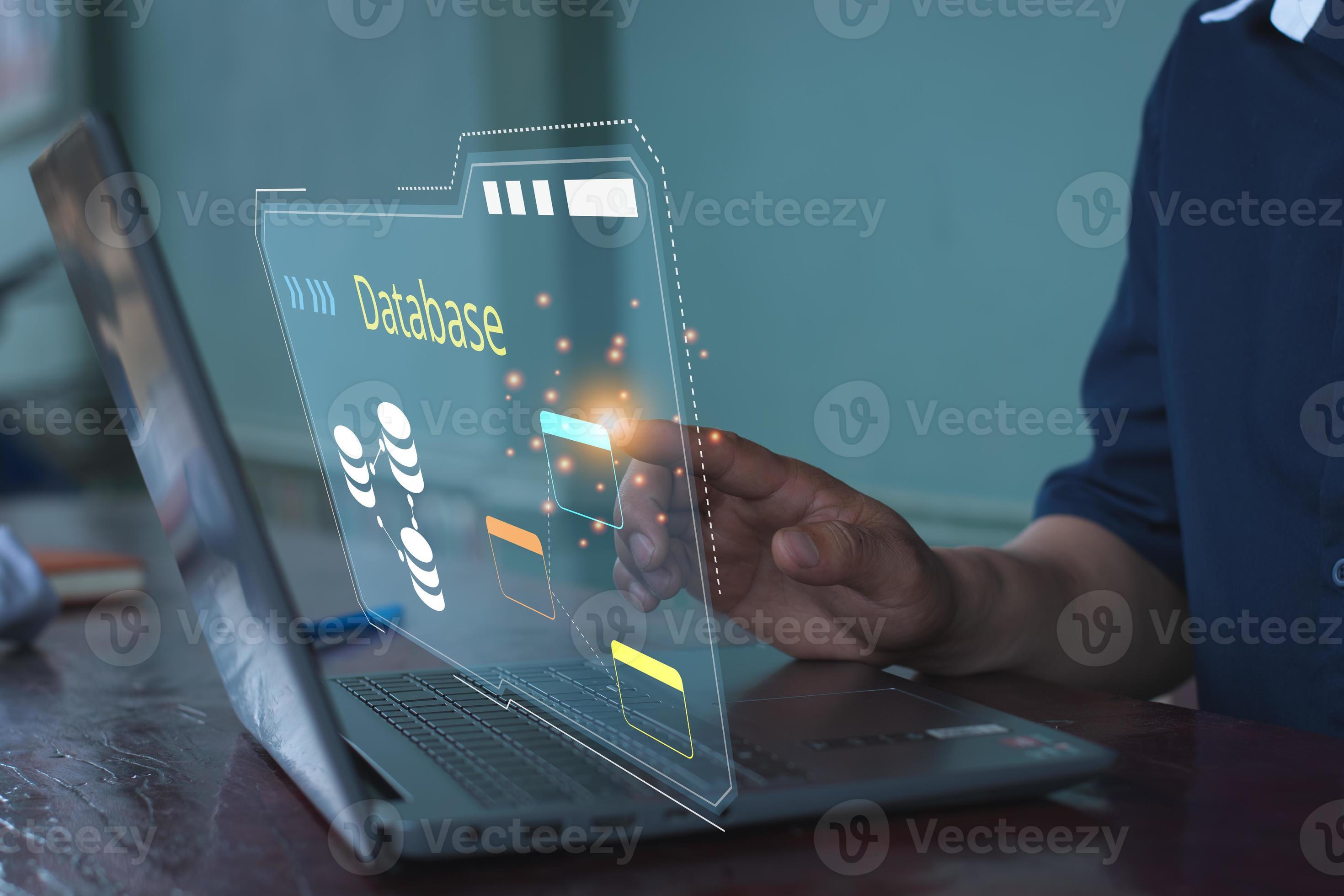 A programmer touch and selection virtual screen with laptop 20458961 ...