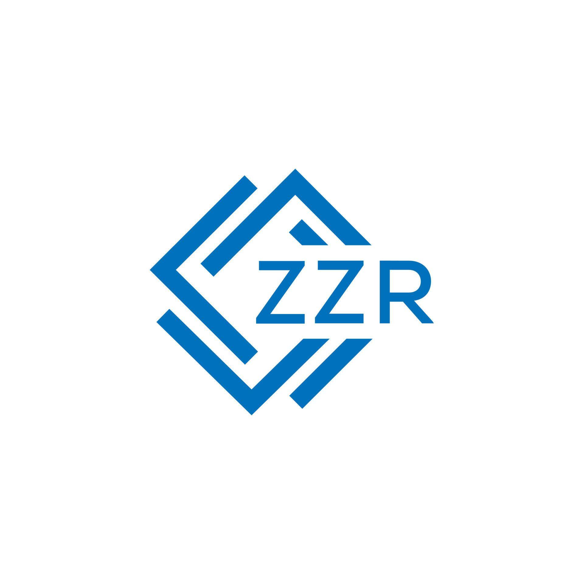 ZZR technology letter logo design on white background. ZZR creative initials technology letter ...