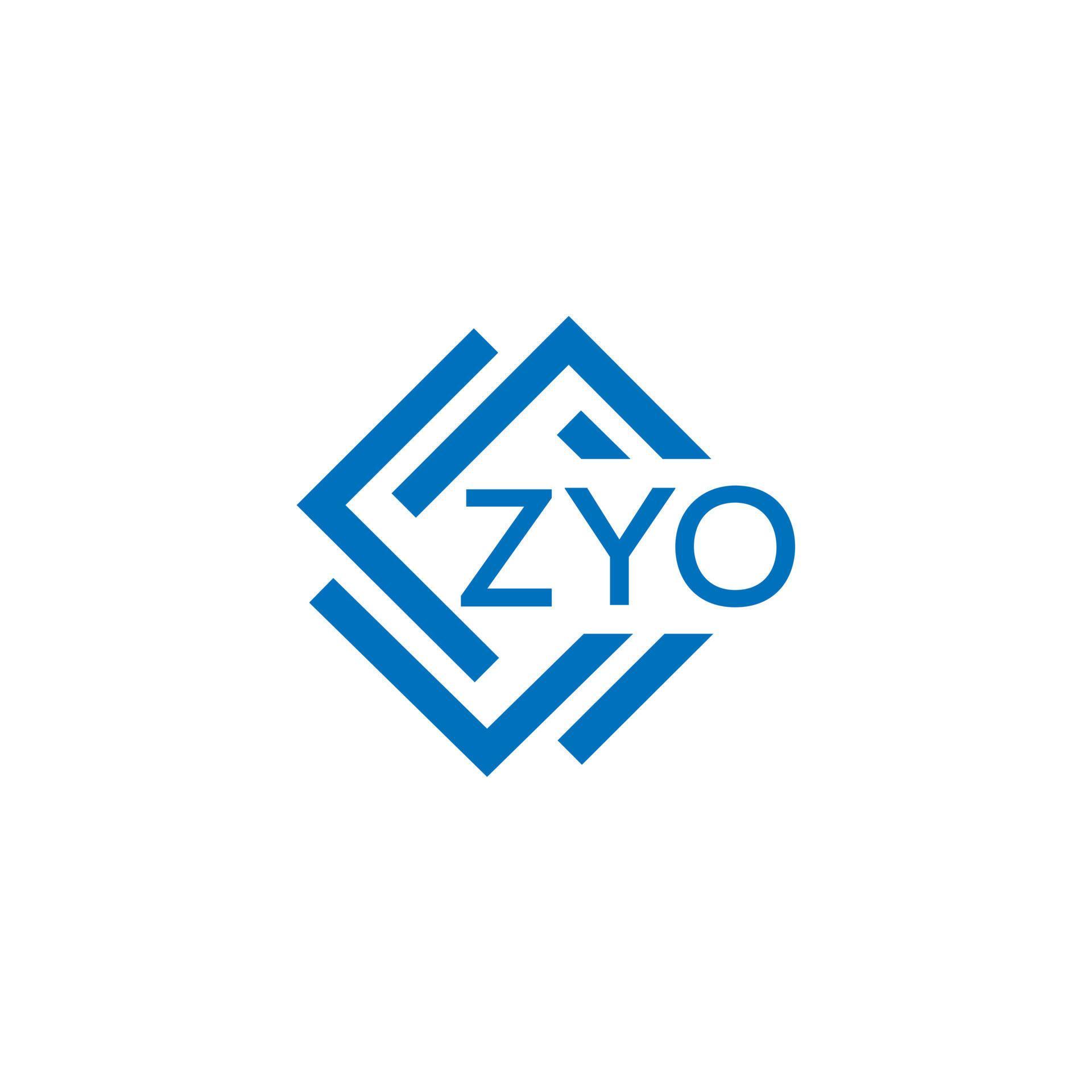 ZYO technology letter logo design on white background. ZYO creative initials technology letter ...