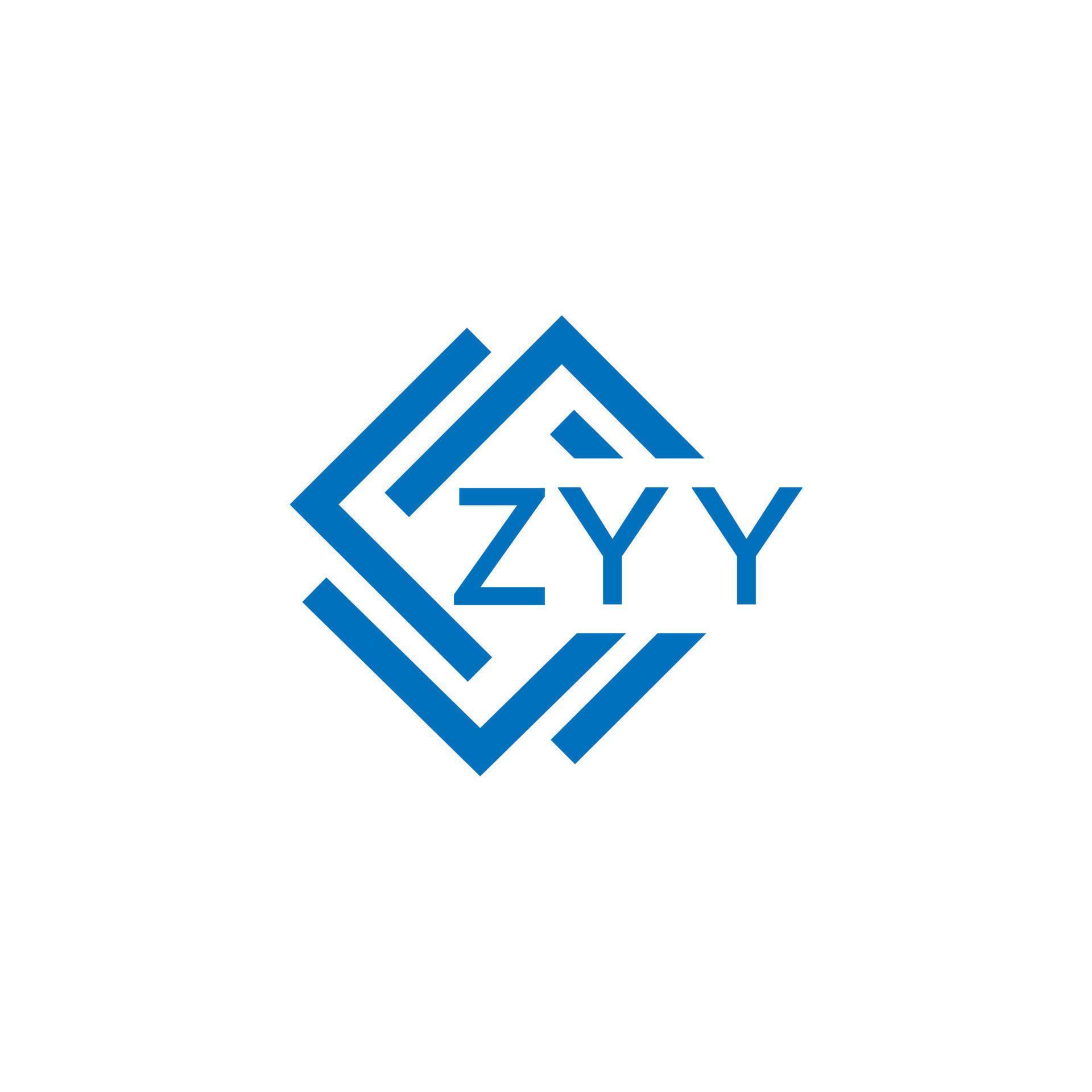 ZYY technology letter logo design on white background. ZYY creative initials technology letter ...