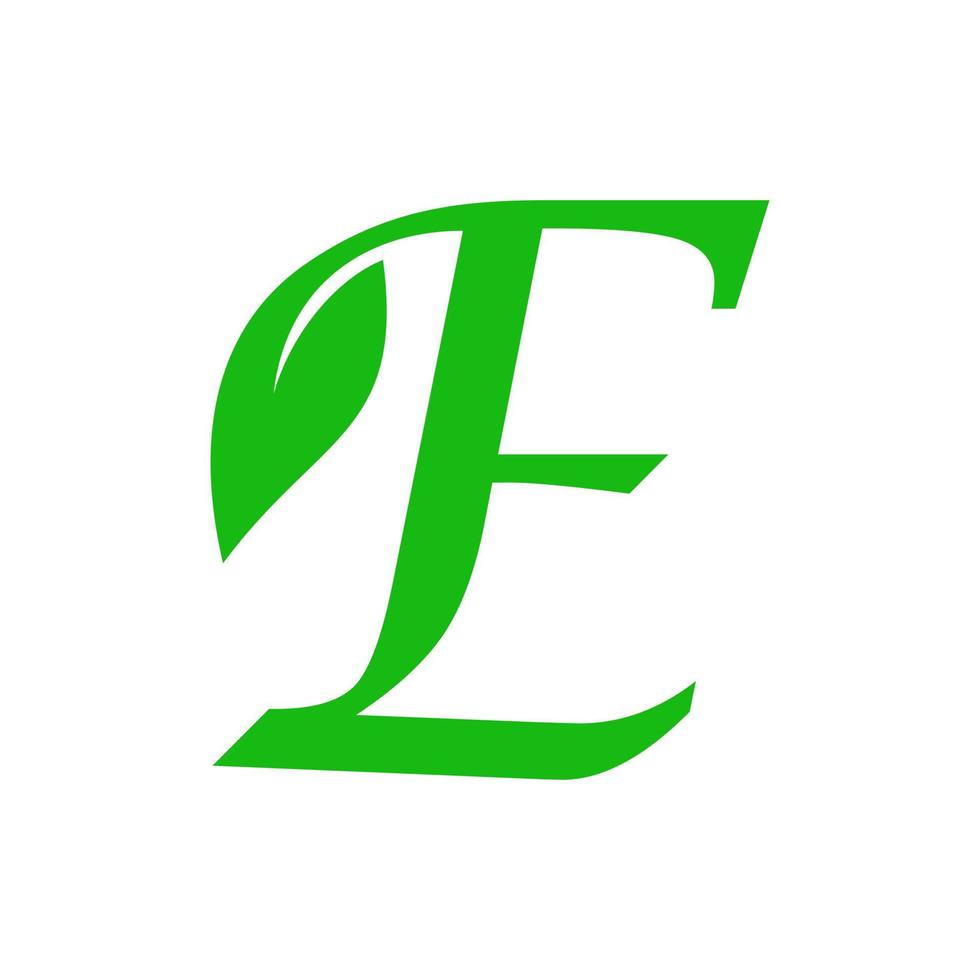 Initial E Leaf Logo 20460831 Vector Art at Vecteezy