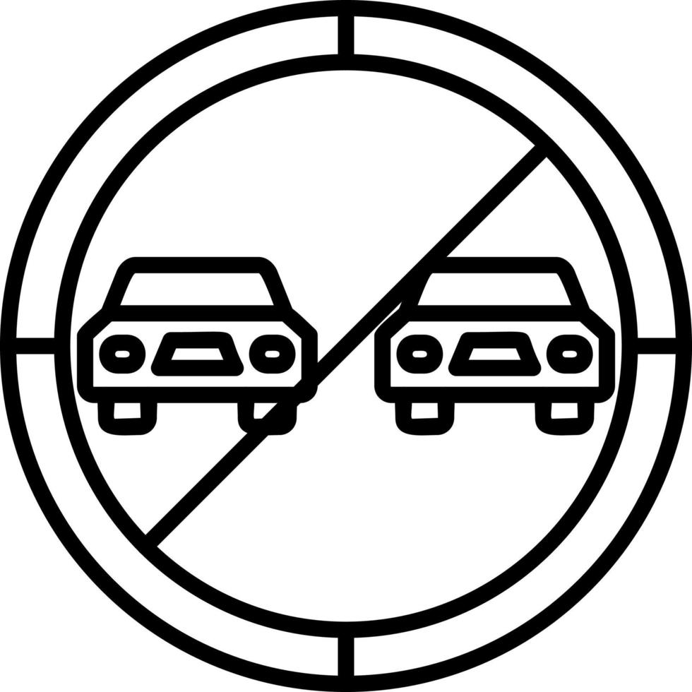 No Overtaking Vector Icon 20462915 Vector Art at Vecteezy