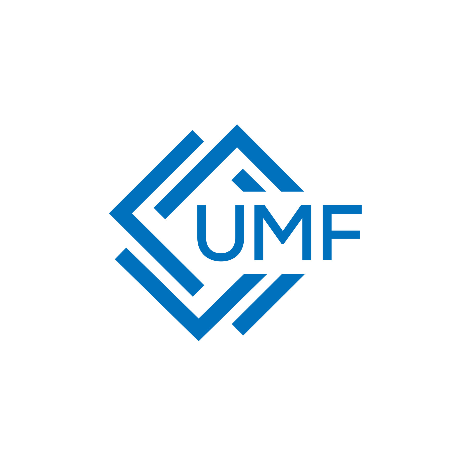 UMF technology letter logo design on white background. UMF creative initials technology letter ...