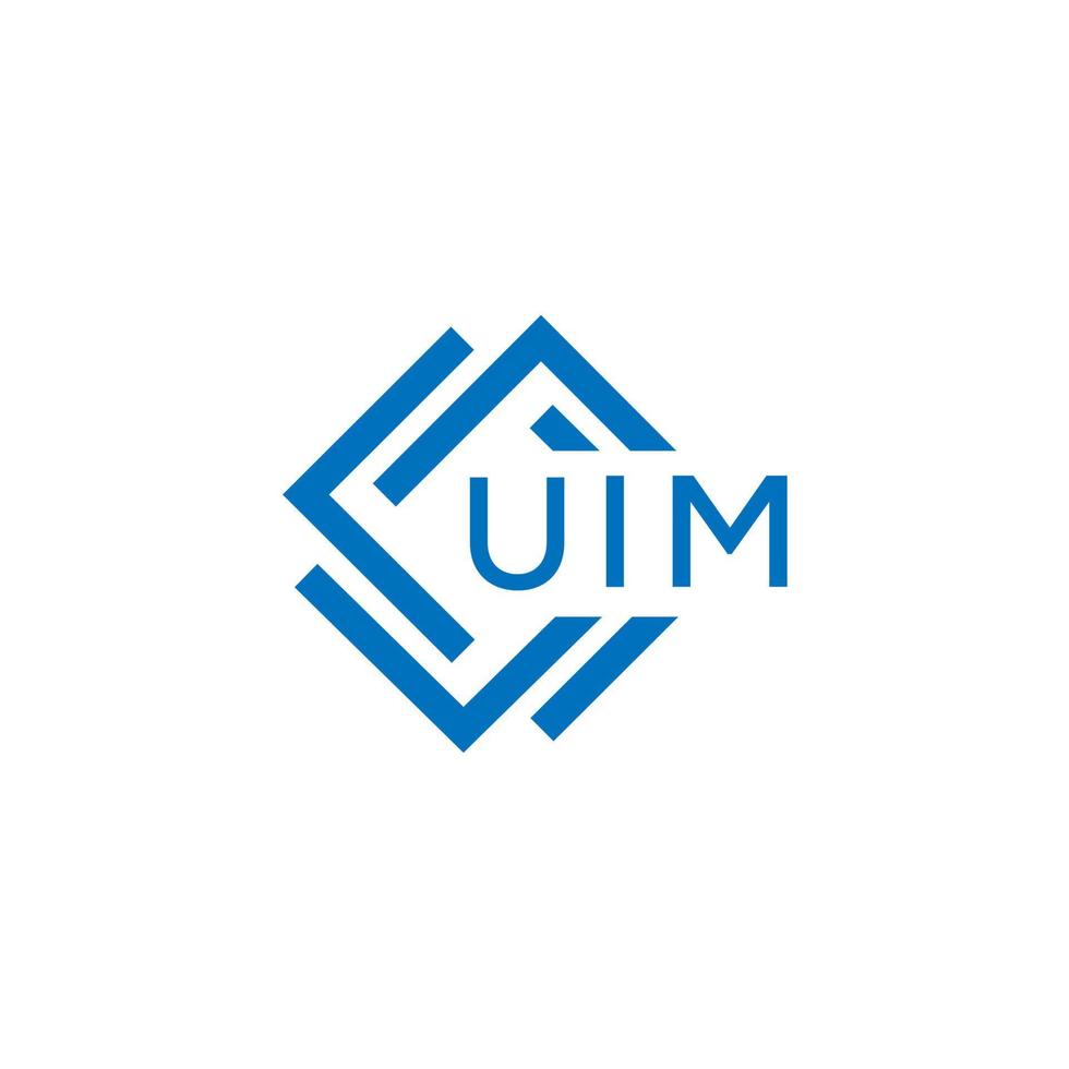 UIM technology letter logo design on white background. UIM creative initials technology letter ...