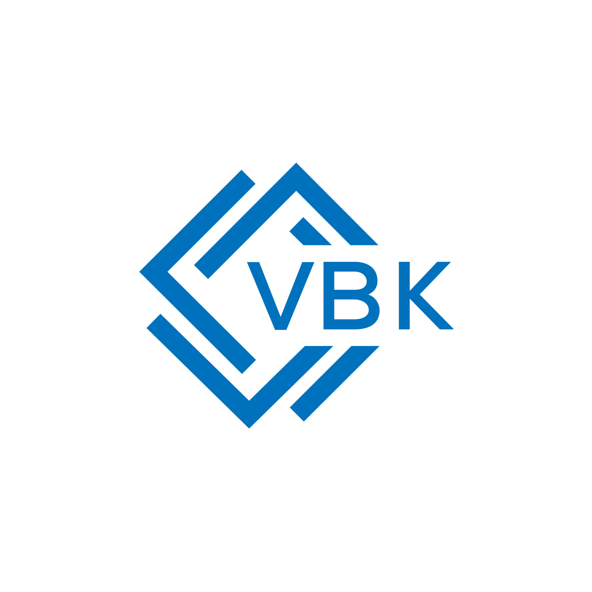 vbk tecnología letra logo diseño en blanco antecedentes. vbk creativo ...