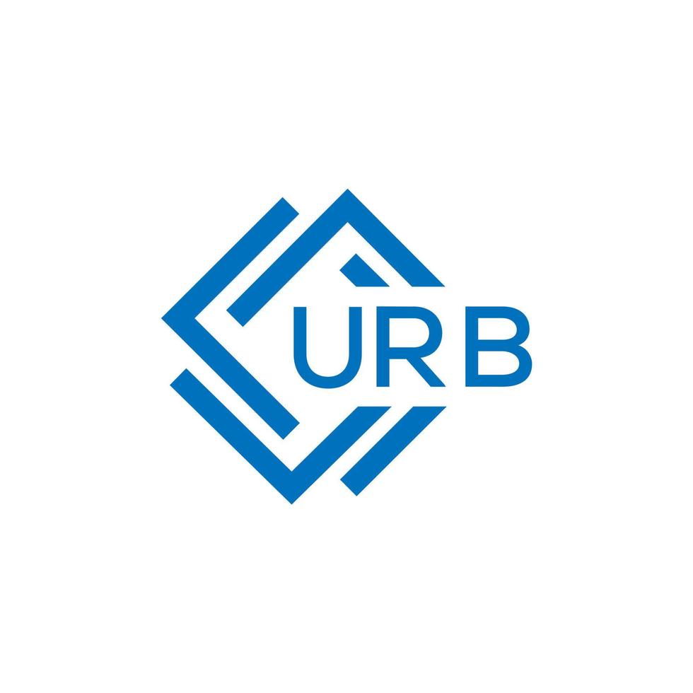 URB technology letter logo design on white background. URB creative initials technology letter ...
