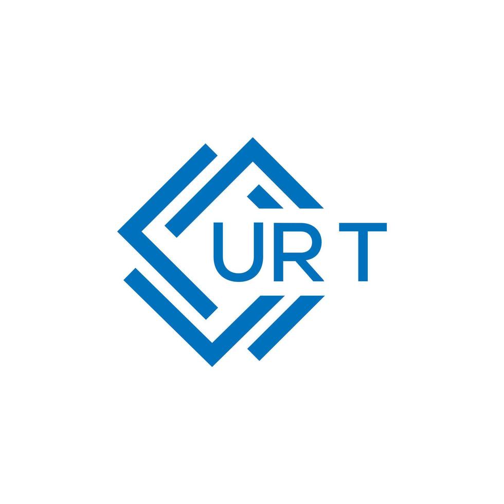 URT technology letter logo design on white background. URT creative initials technology letter ...