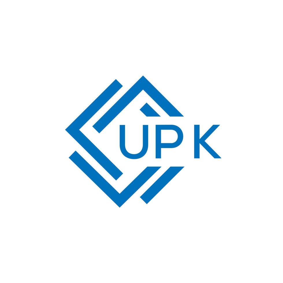 UPK technology letter logo design on white background. UPK creative initials technology letter ...