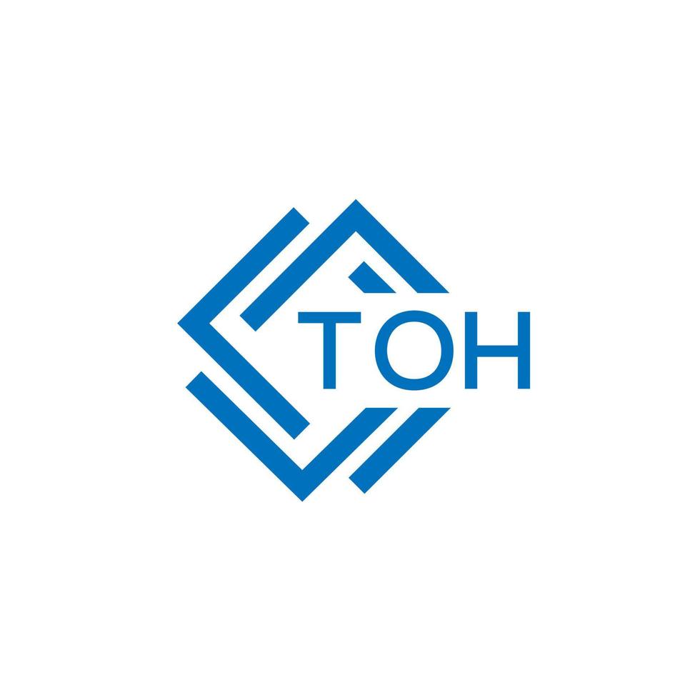 TOH technology letter logo design on white background. TOH creative initials technology letter ...