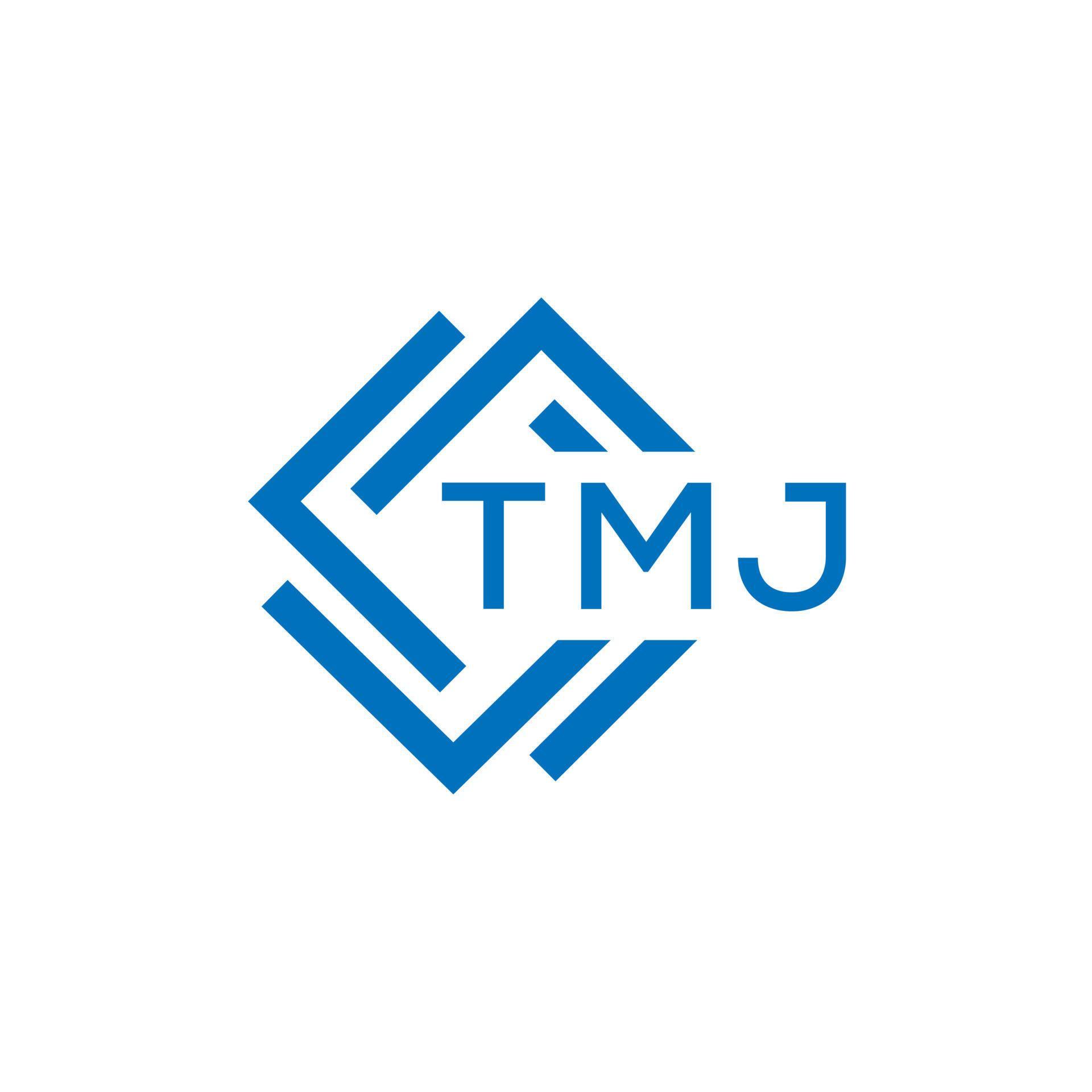 Tmj Technology Letter Logo Design On White Background Tmj Creative Initials Technology Letter