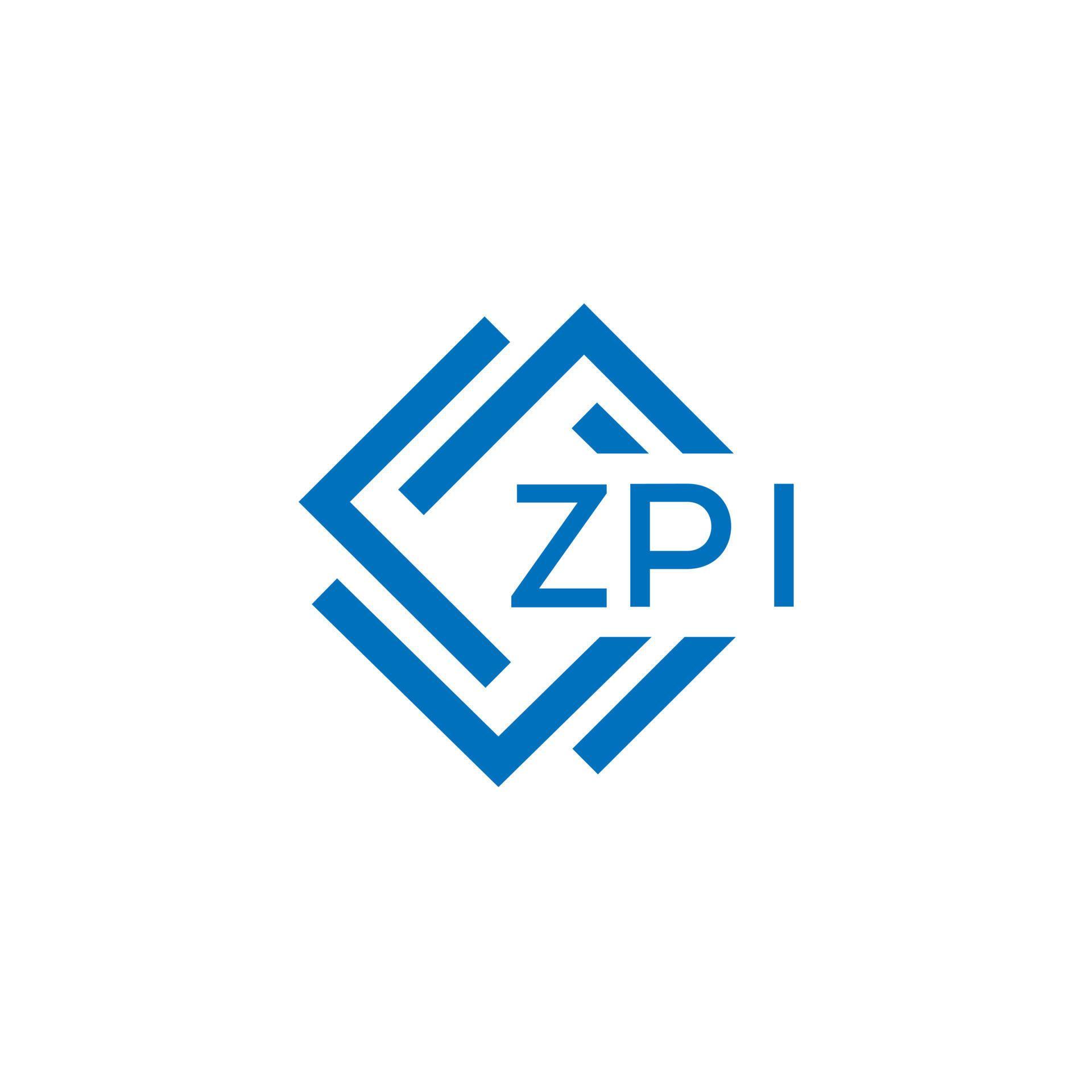 ZPI technology letter logo design on white background. ZPI creative initials technology letter ...