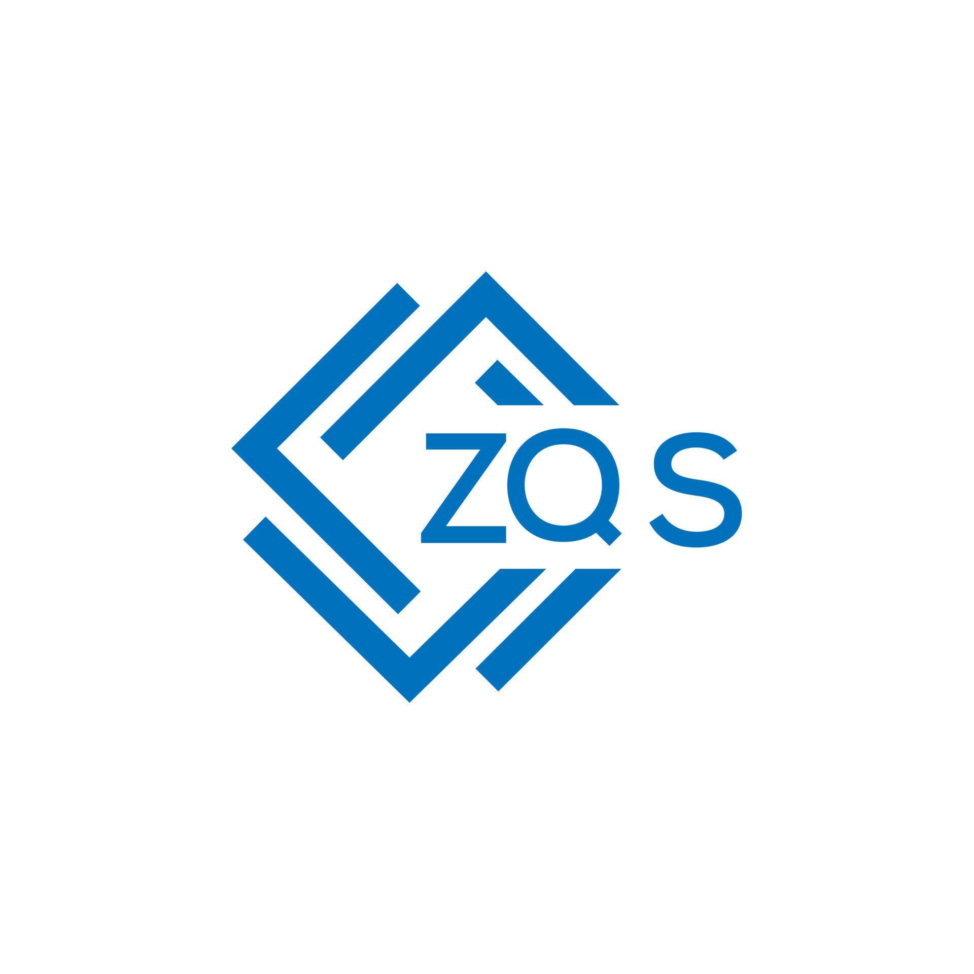 ZQS technology letter logo design on white background. ZQS creative initials technology letter ...