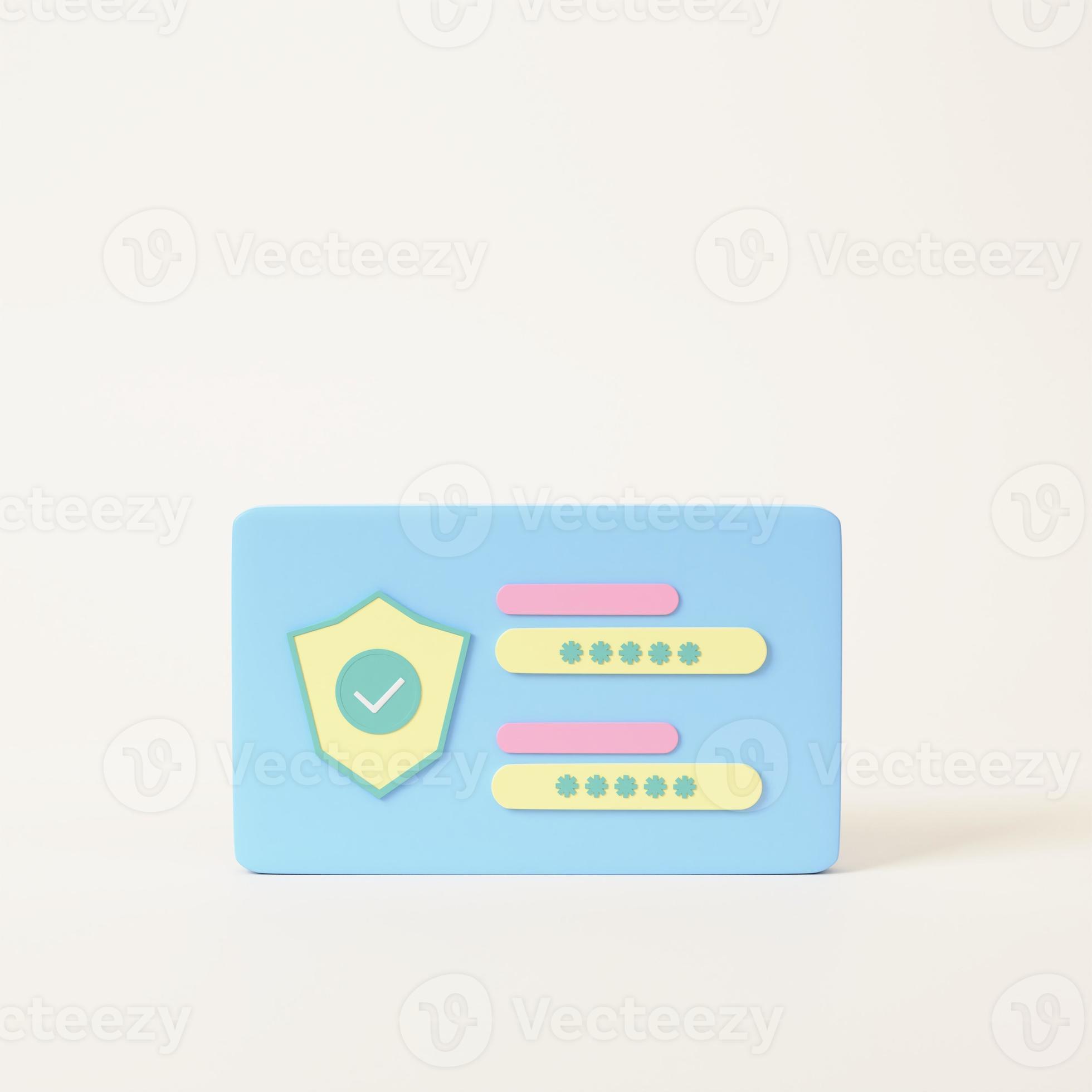 Login Form Page With Lock And Password Safety Verification User Authorization Web Security