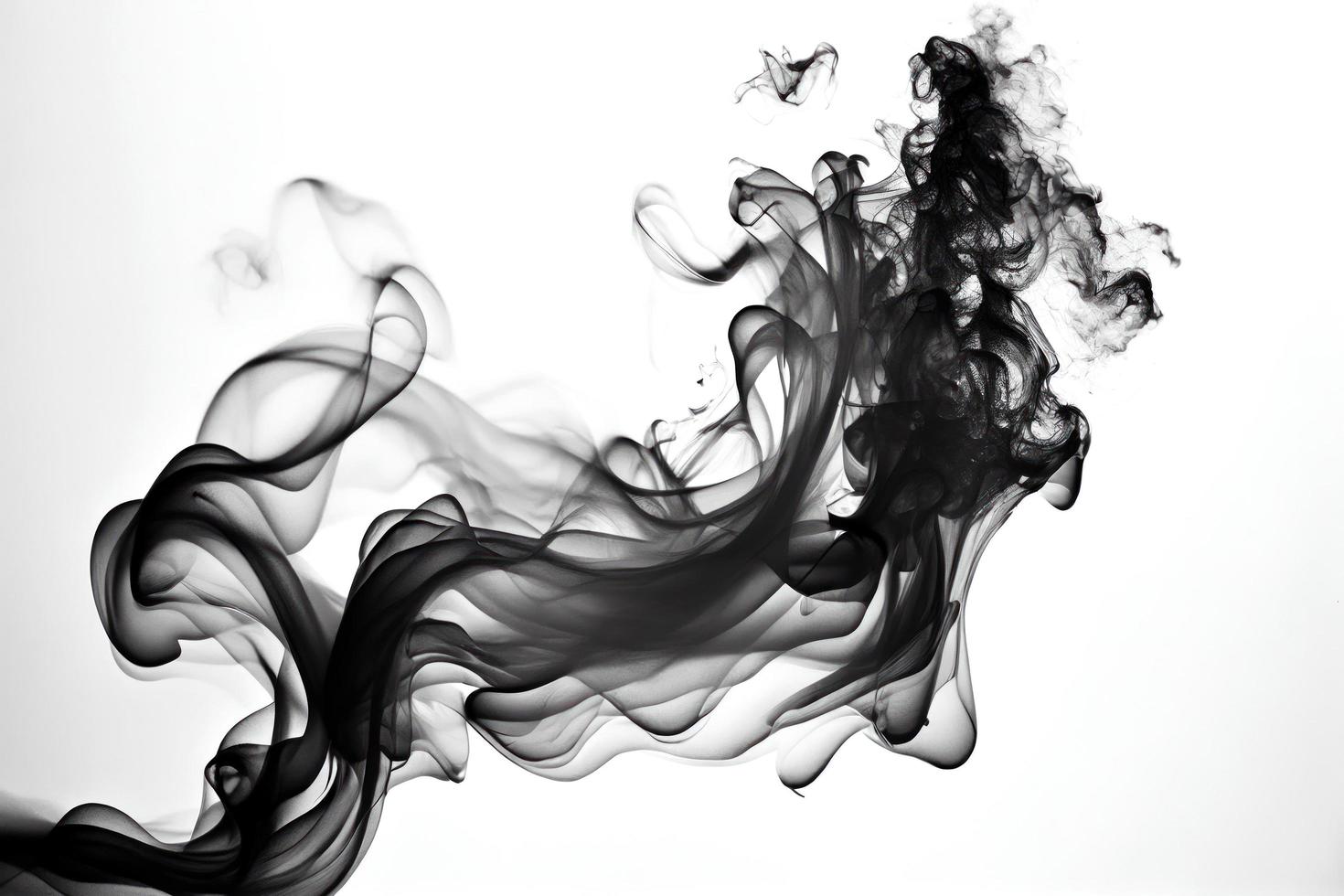 Black Background With White Smoke