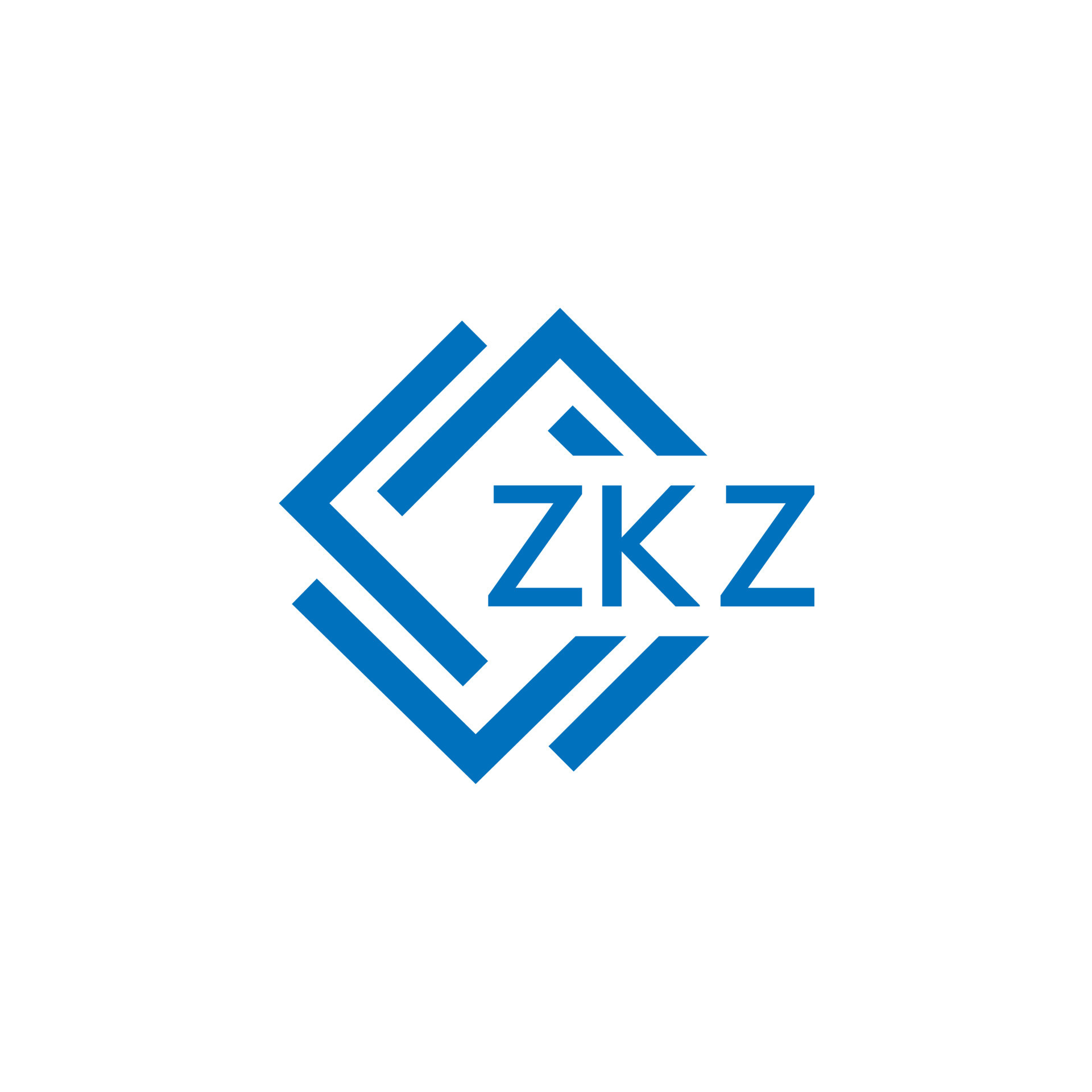 ZKZ technology letter logo design on white background. ZKZ creative initials technology letter ...