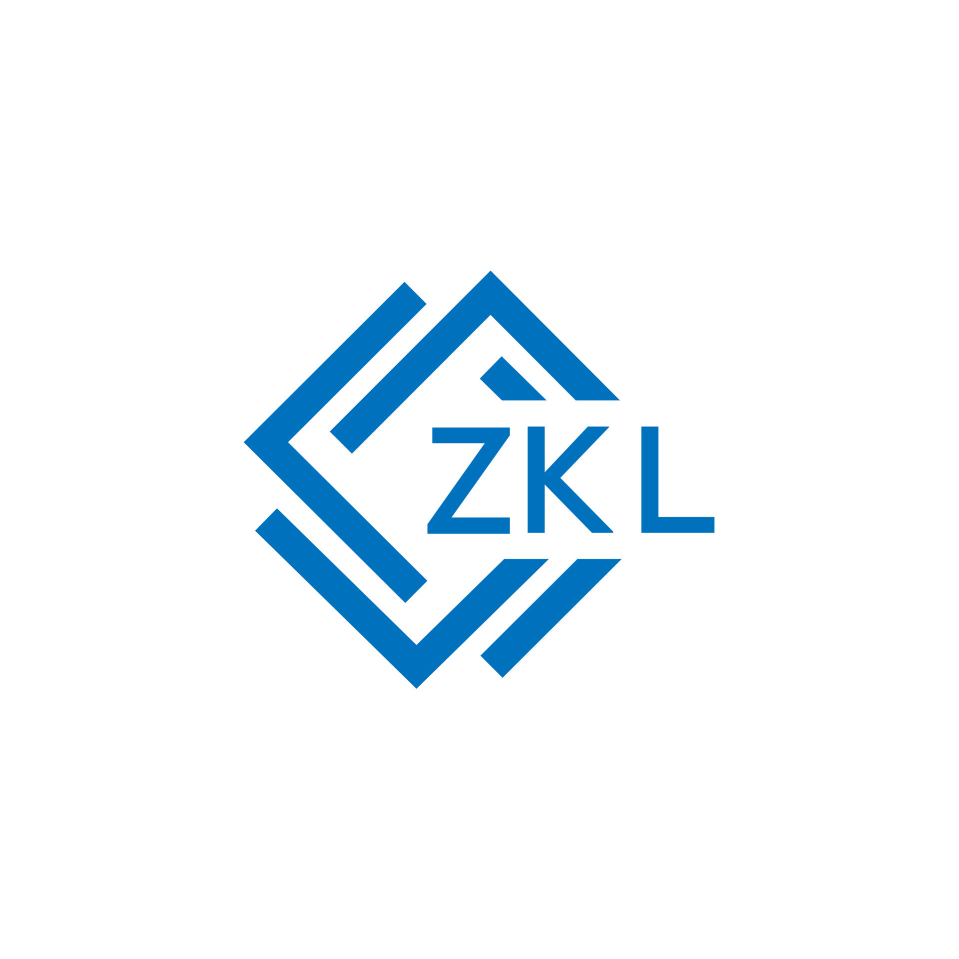 ZKL technology letter logo design on white background. ZKL creative initials technology letter ...