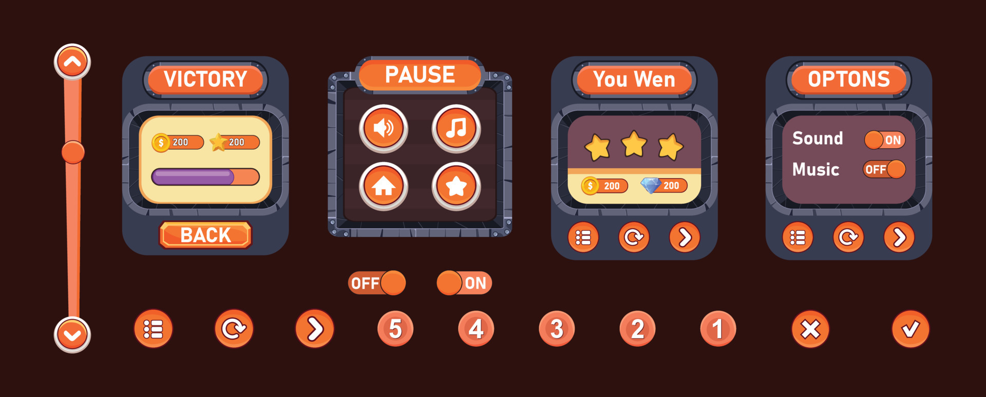 List Of Mobile Games Game Ui Kit User Interface Ui Ux 20470774