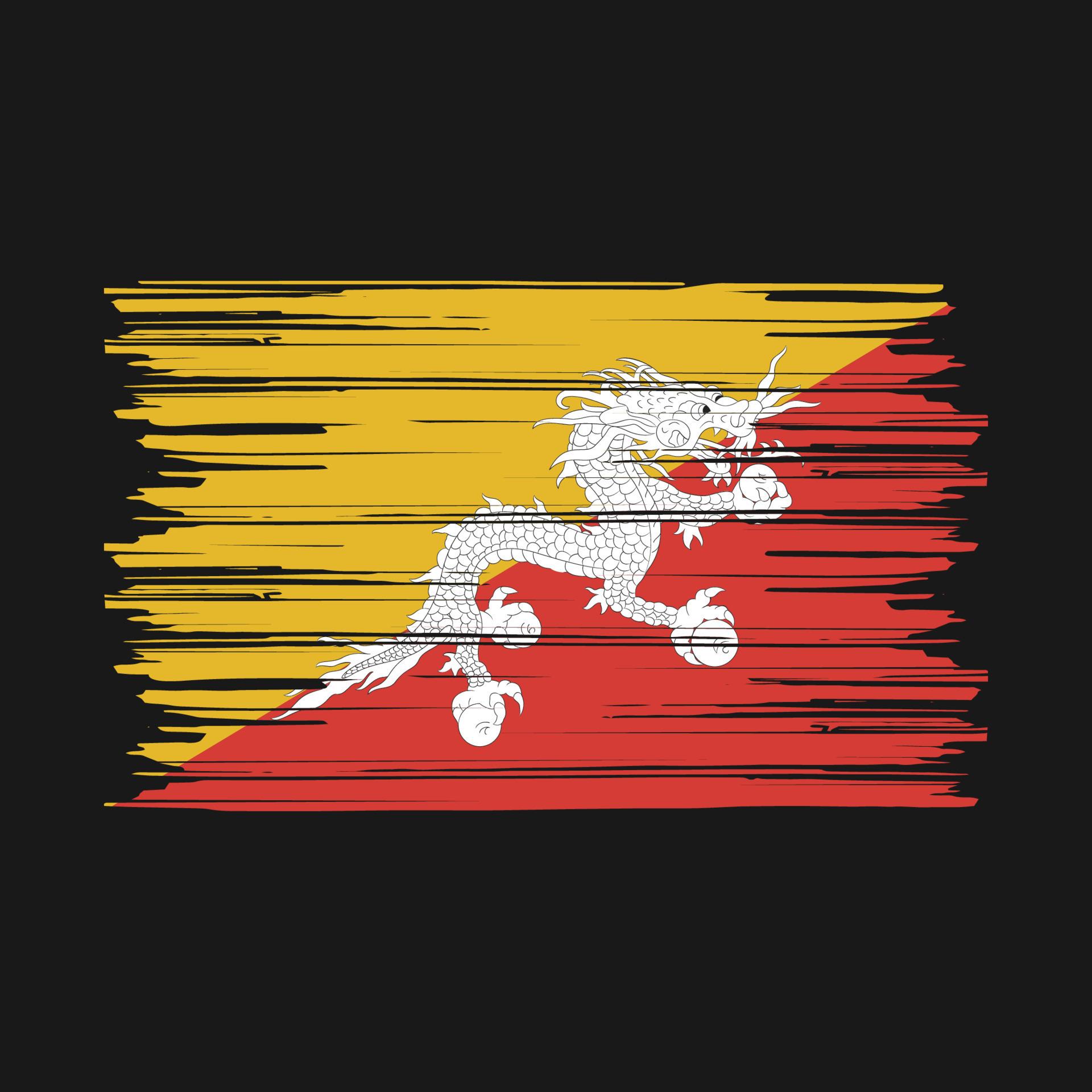 Bhutan Flag Brush 20471665 Vector Art at Vecteezy