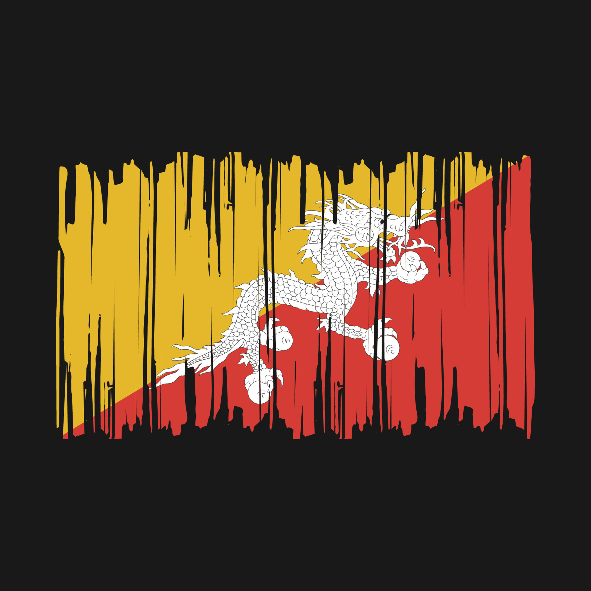 Bhutan Flag Brush Vector Illustration 20471871 Vector Art at Vecteezy
