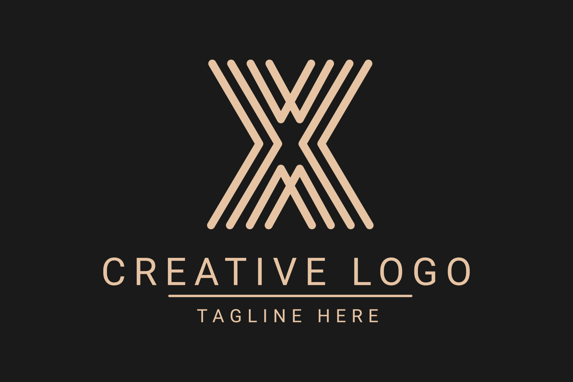 Modern creative letter X vector logo design. Minimalist flat line logo design template. Monogram ...