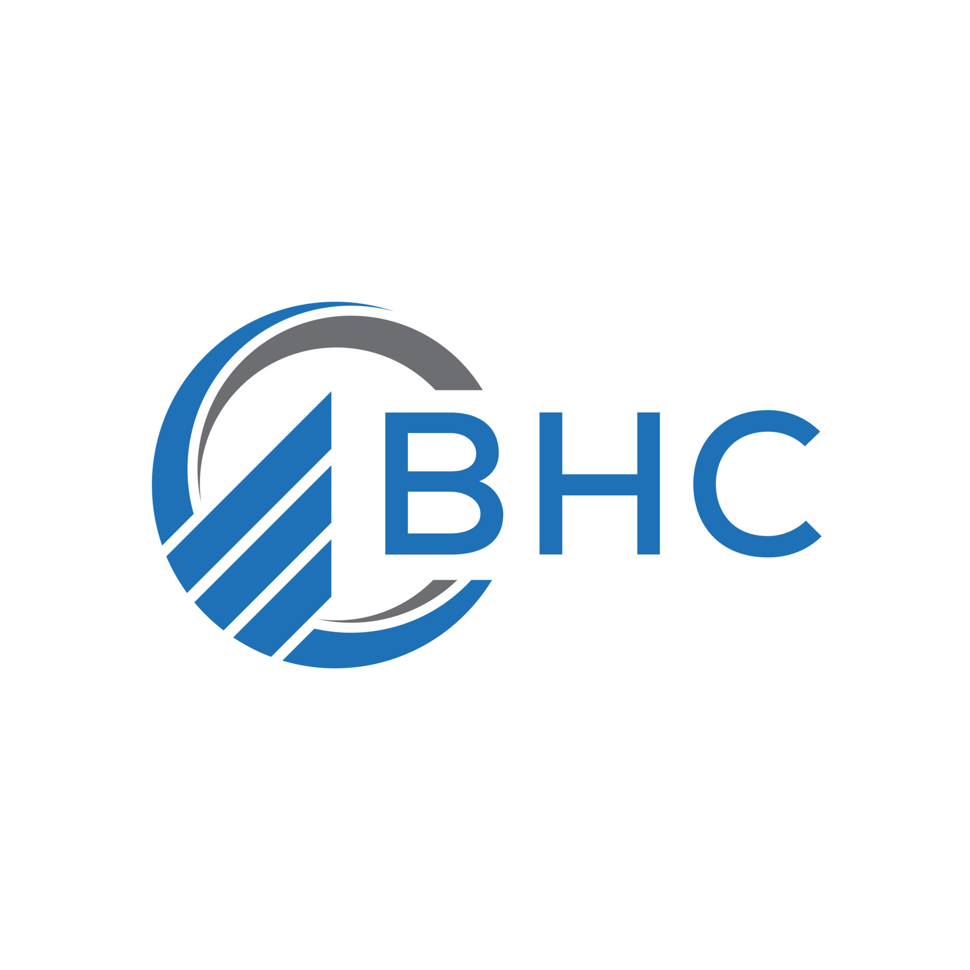 BHC Flat accounting logo design on white background. BHC creative initials Growth graph letter ...
