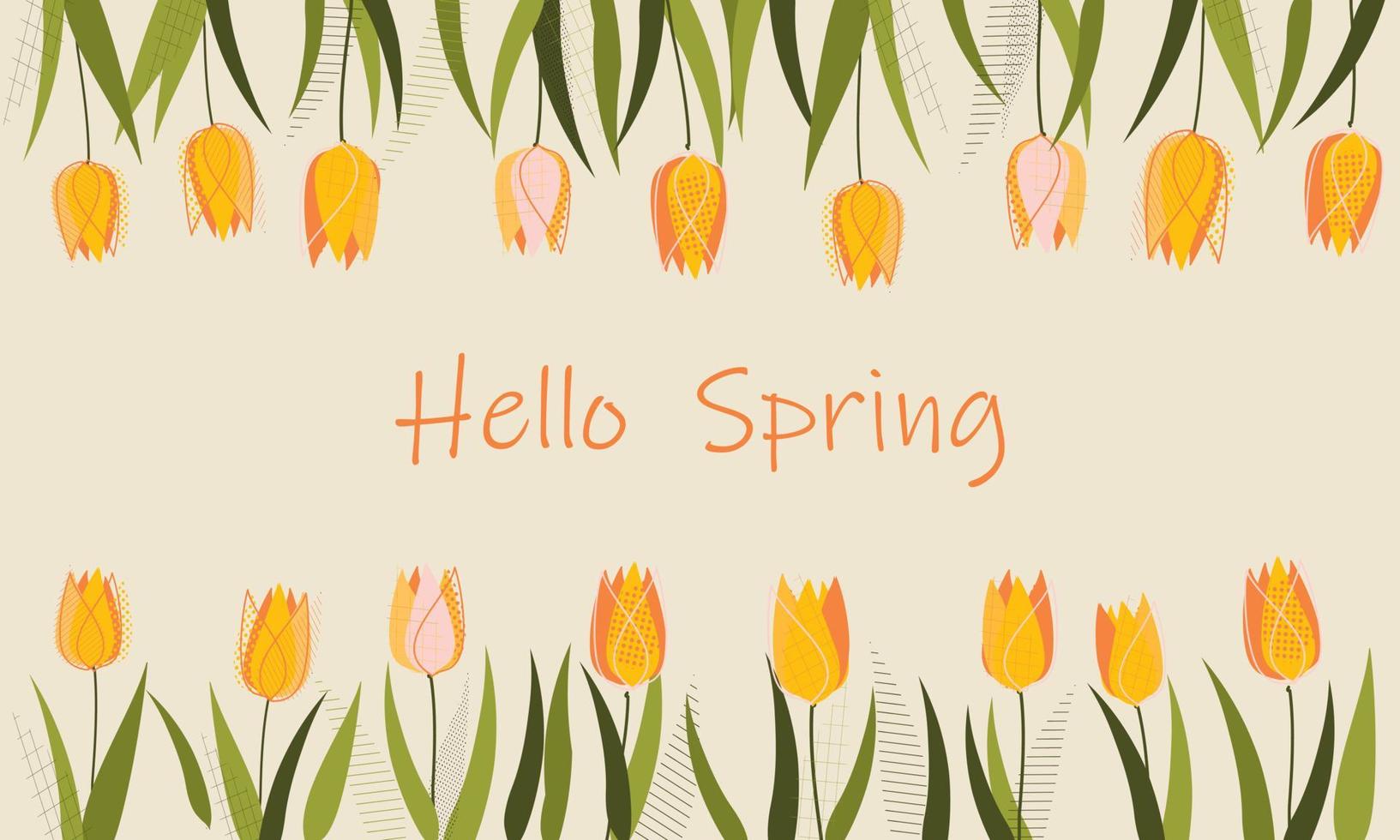 Hello spring background 20478586 Vector Art at Vecteezy