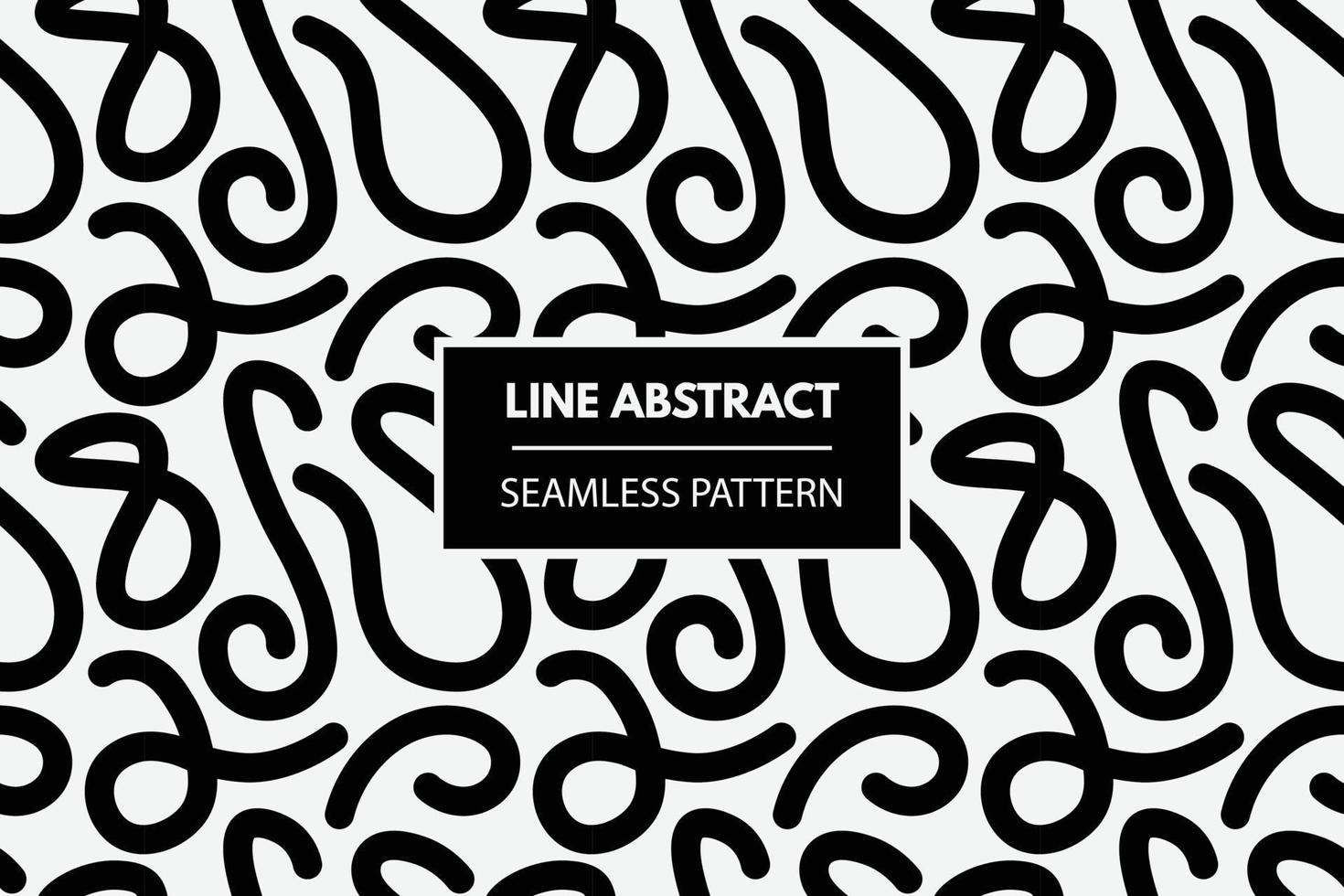 Squiggly Wiggly Black Vector Lines Abstract Seamless Repeat Swatch Pattern 20478943 Vector Art
