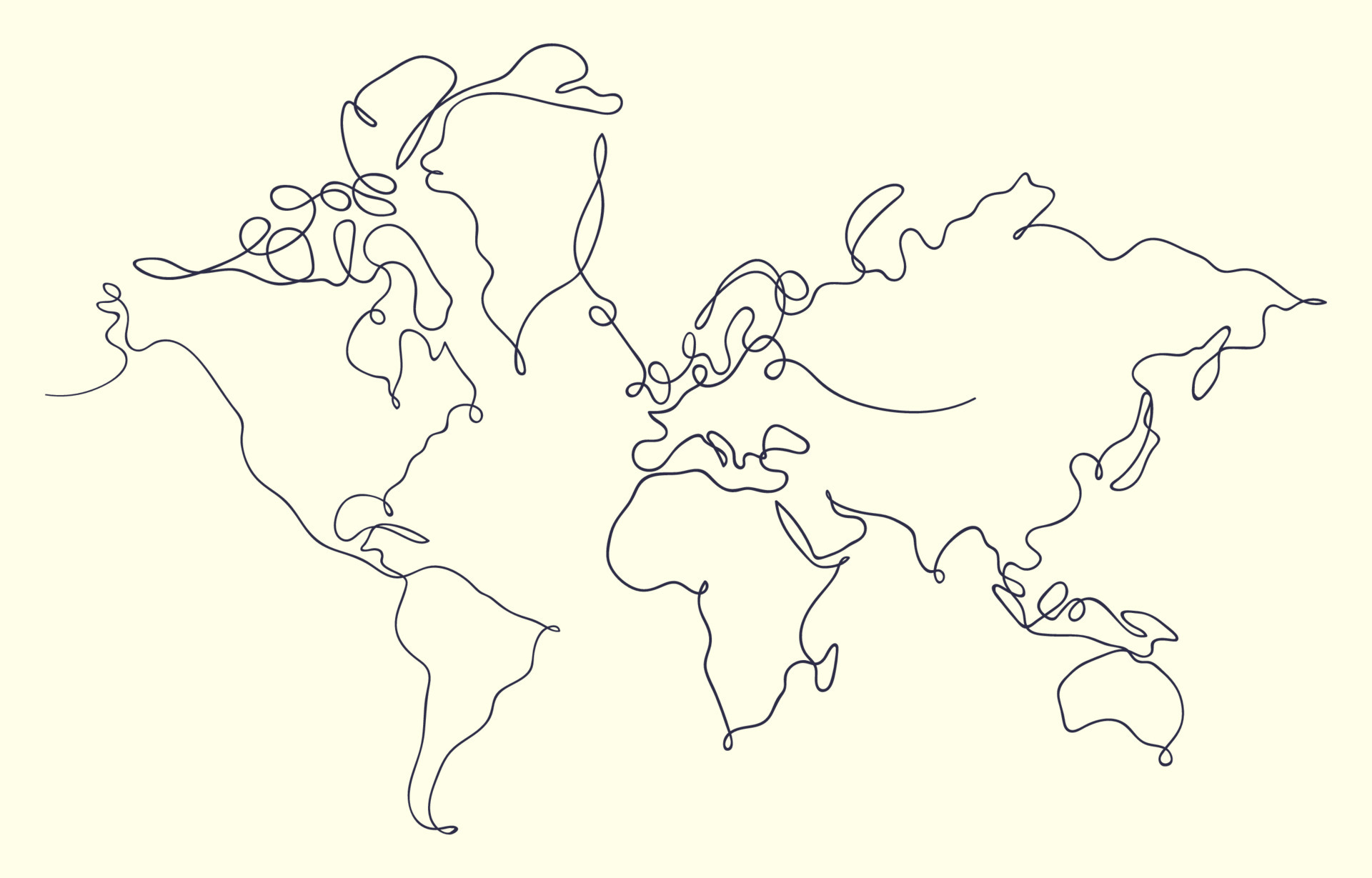One Line Art World Map 20482143 Vector Art at Vecteezy One Line Art World Map 20482143 Vector Art at Vecteezy