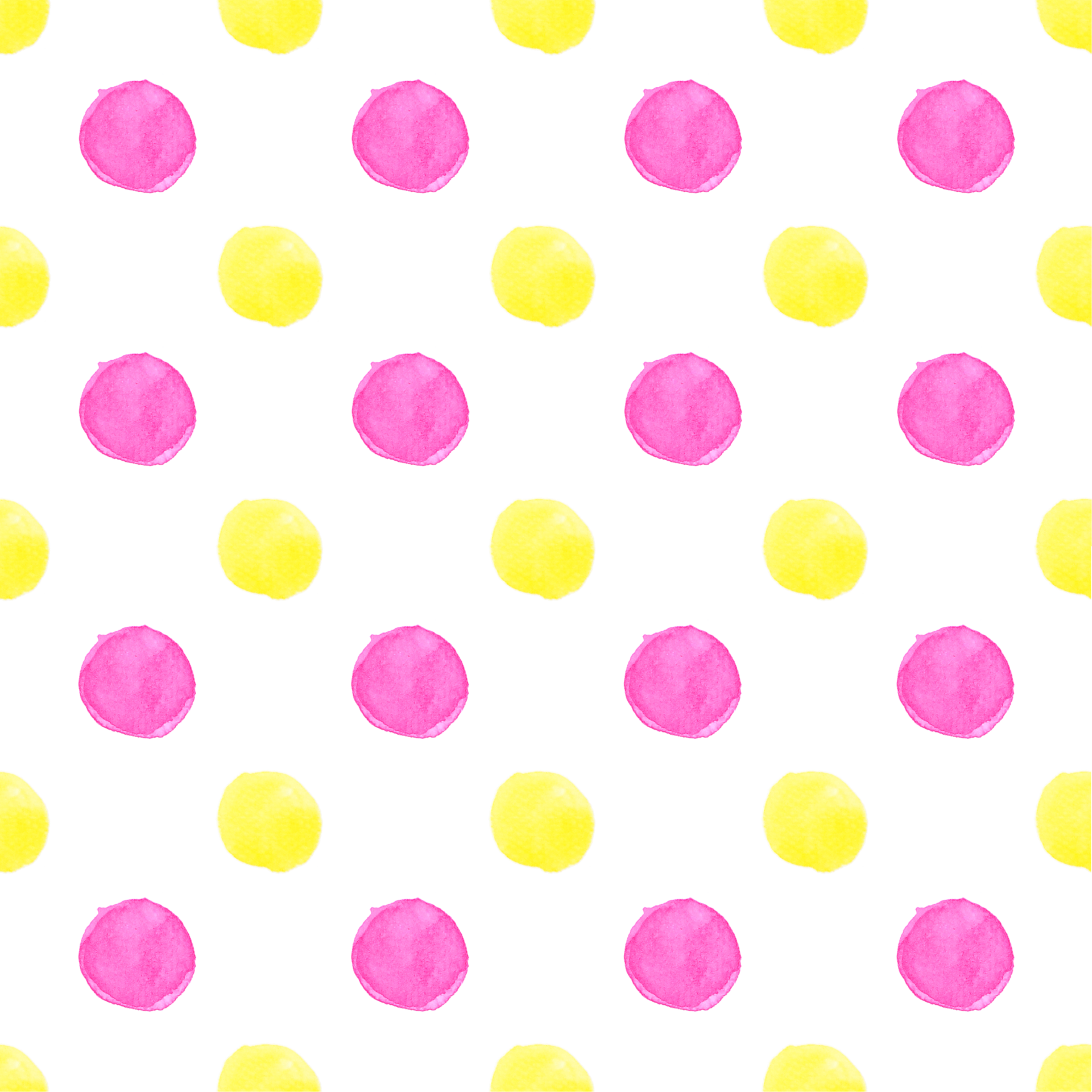 Pink And Yellow Polka Dot Seamless Background Watercolor 20482833 Png