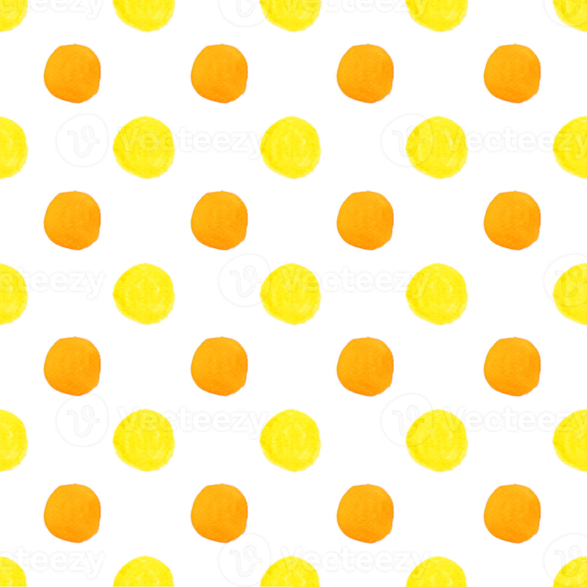 Orange and Yellow Polka dot seamless background, Watercolor 20482844 PNG