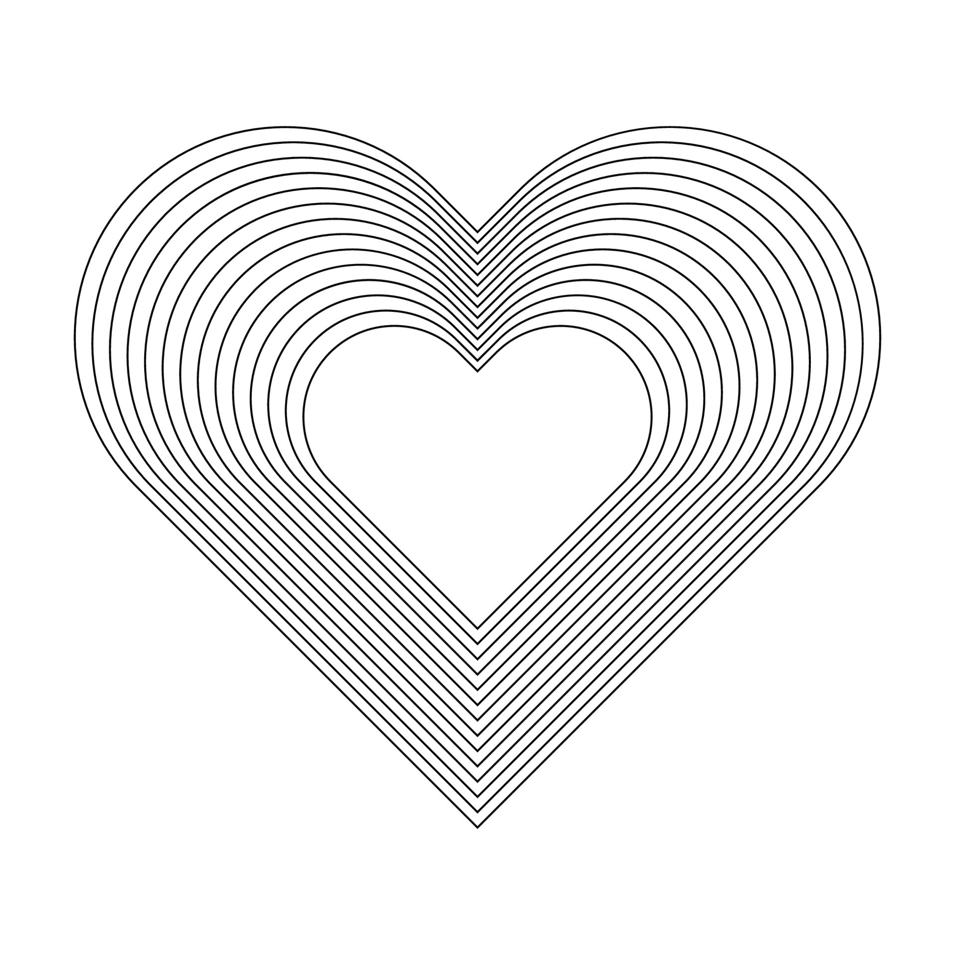 geométrico fractal corazón forma 20484435 Vector en Vecteezy