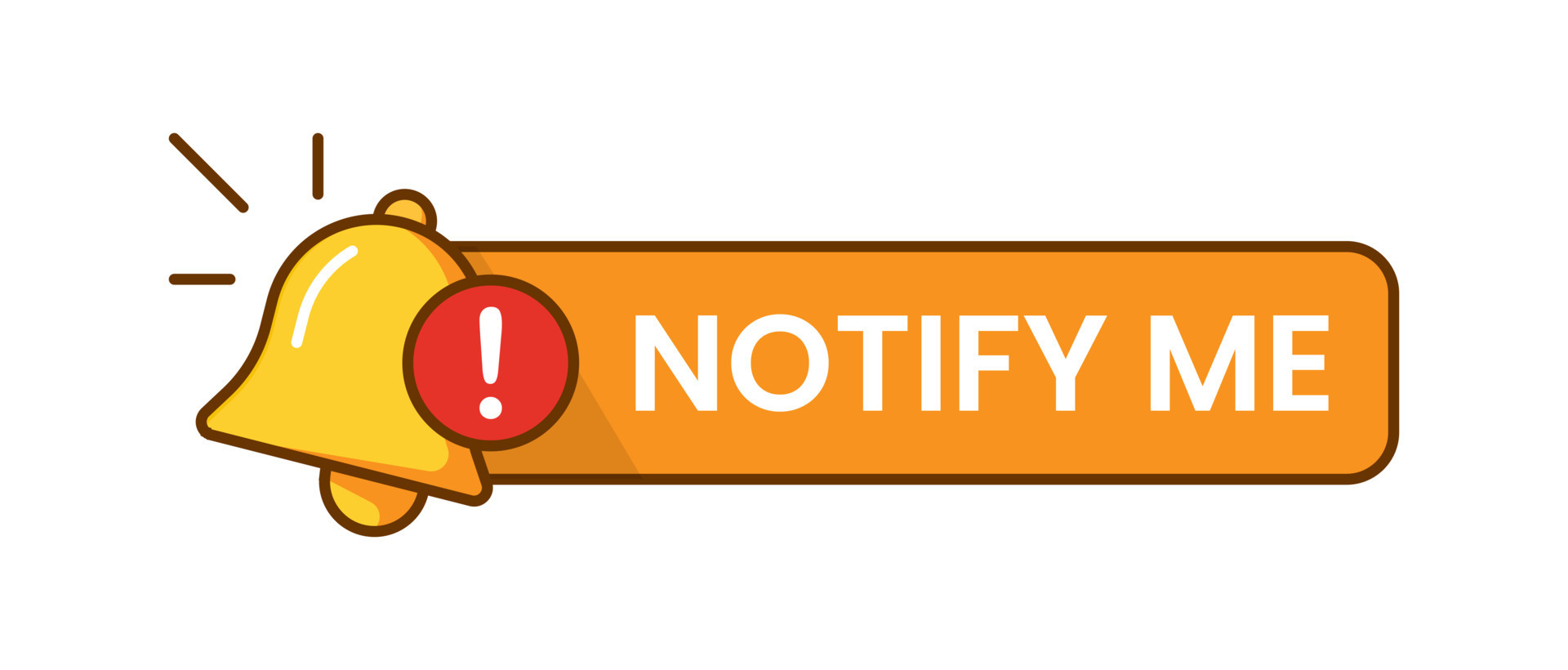 reminder, notify me button with bell notification flat design icon vector illustration 20487372 ...