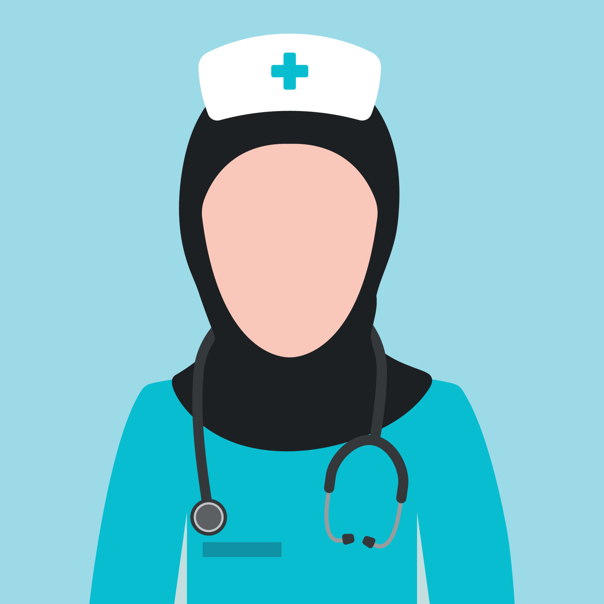 Muslim Nurse Paramedic Avatar Wearing Hijab Clipart Icon Vector ... Muslim Nurse Paramedic Avatar Wearing Hijab Clipart Icon Vector ...