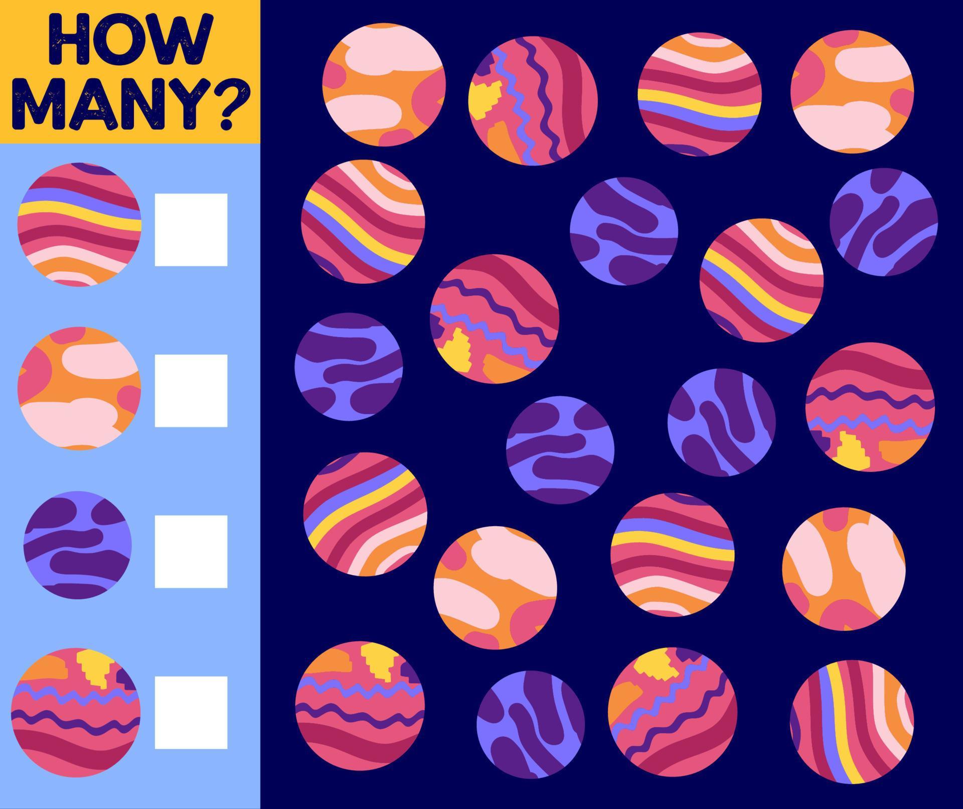 Counting Game for Preschool Children. Educational a mathematical game ...