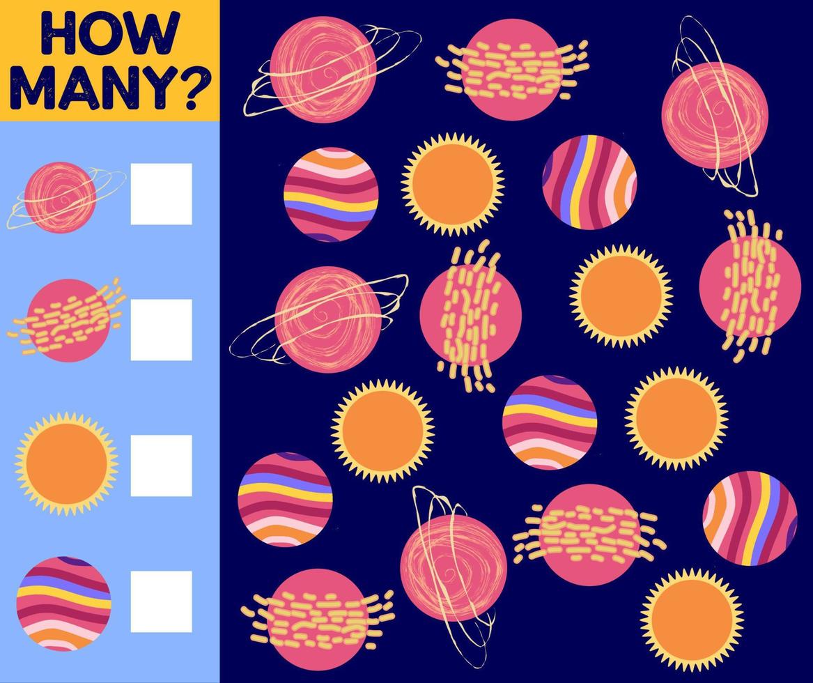 Counting Game for Preschool Children. Educational a mathematical game ...