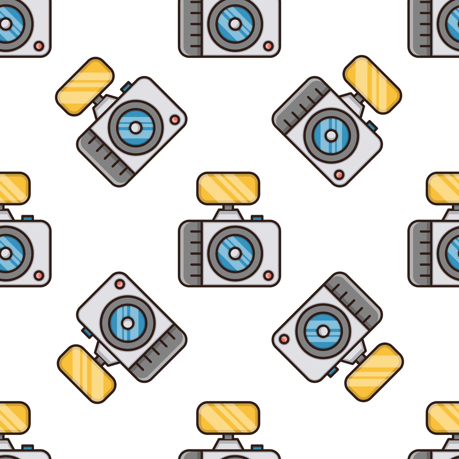 Camera seamless pattern design repeat textile design fabric print ...