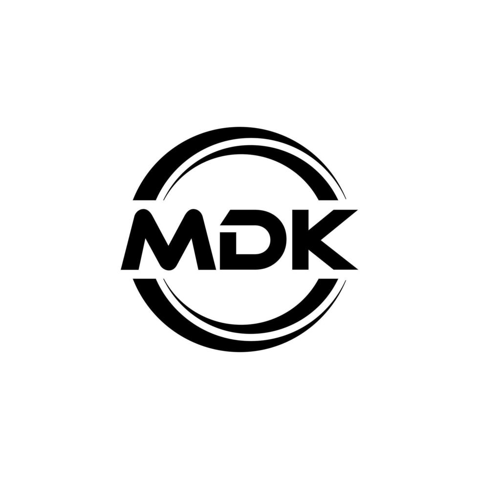 mdk letra logo diseño en ilustración. vector logo, caligrafía diseños para logo, póster ...