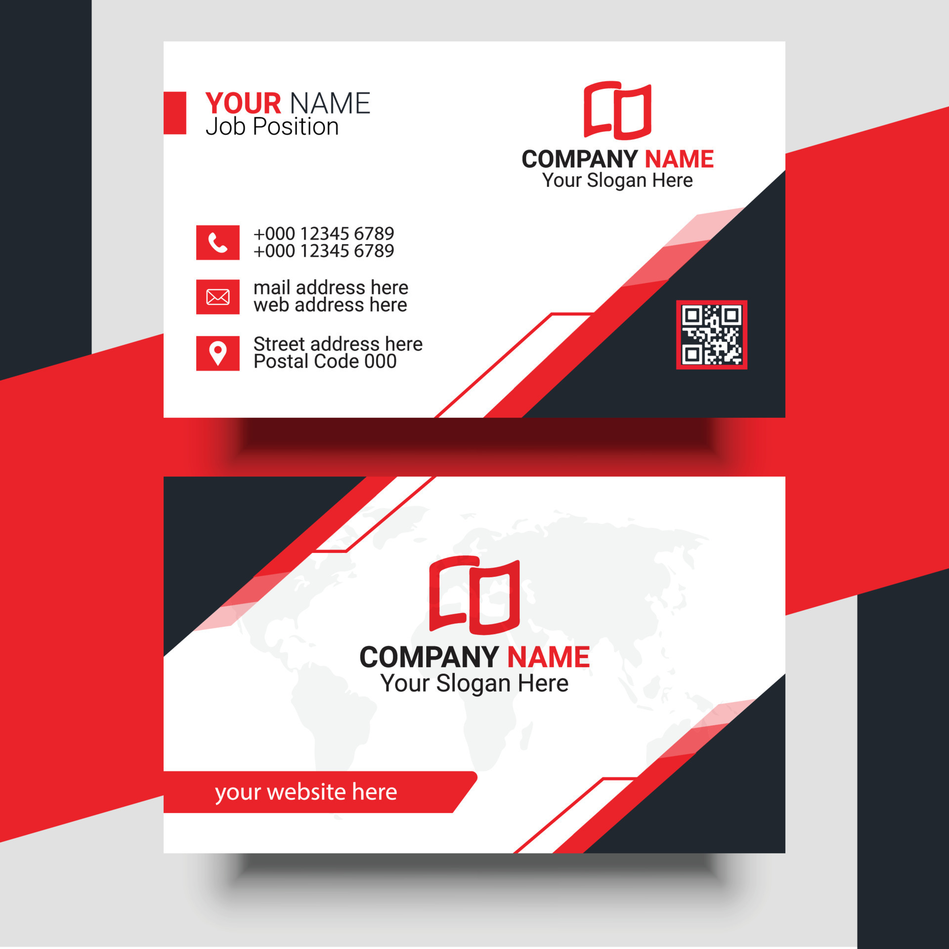 Creative Modern Professional Business Card Design Template 20496242 ... Creative Modern Professional Business Card Design Template 20496242 ...