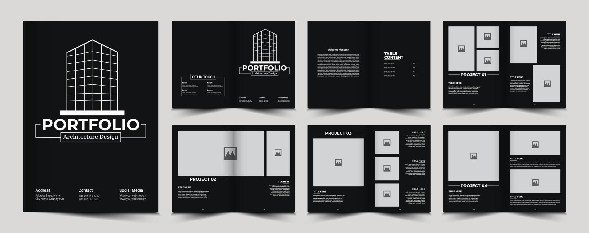 Vector architecture portfolio and interior portfolio and portfolio ...