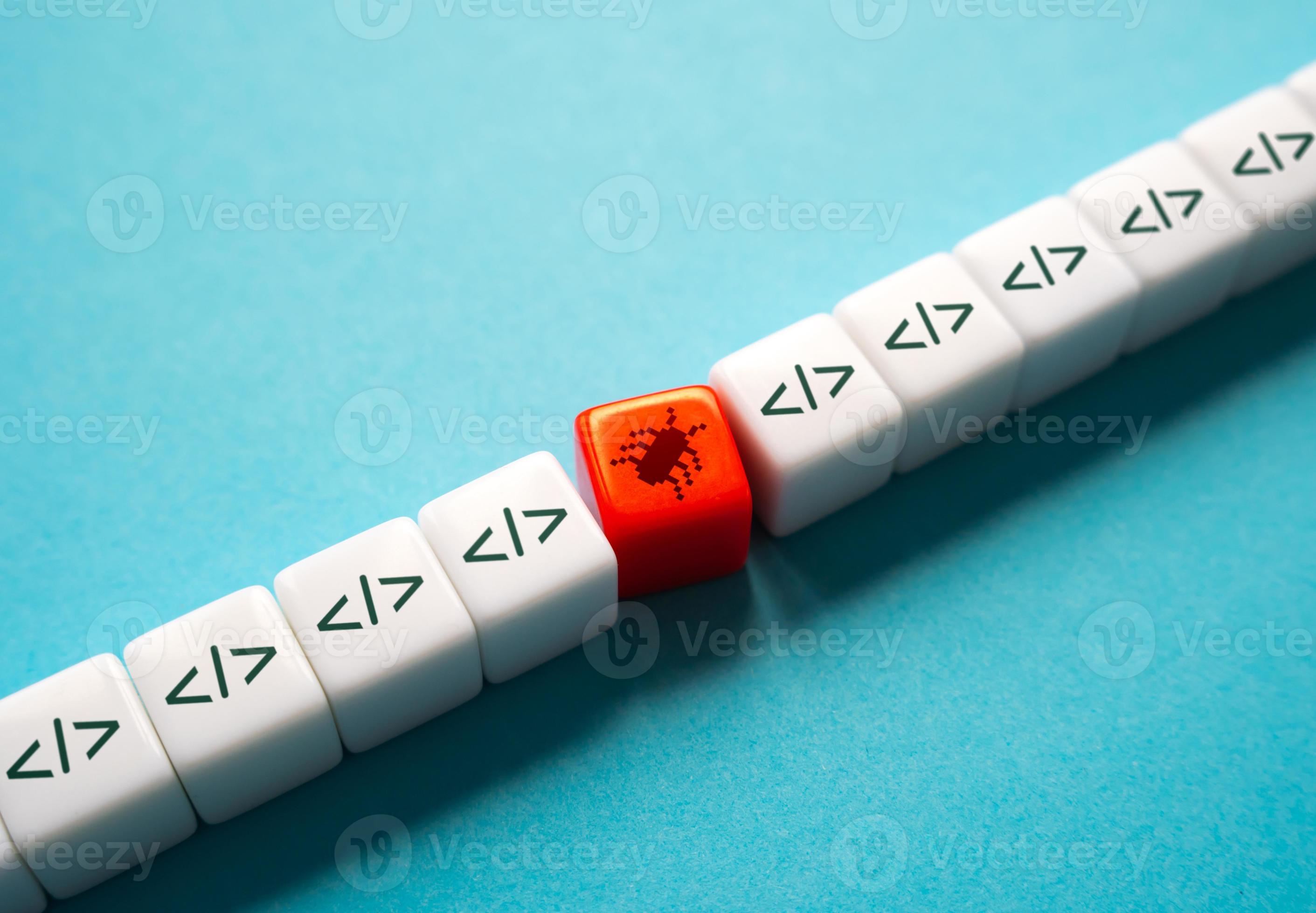 un error en el código. error detección. solución de problemas ...