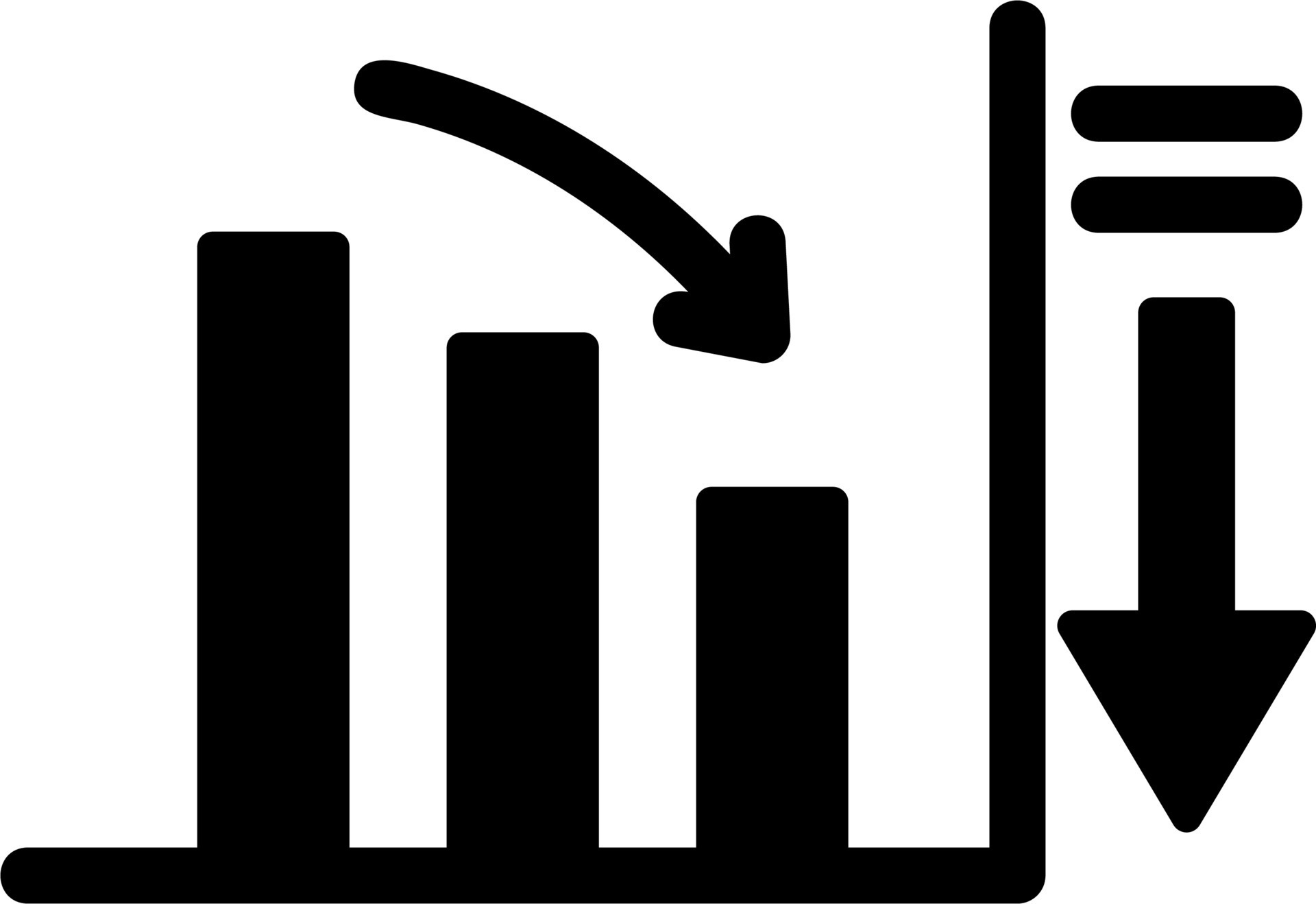 Decrease Vector Icon 20509550 Vector Art at Vecteezy