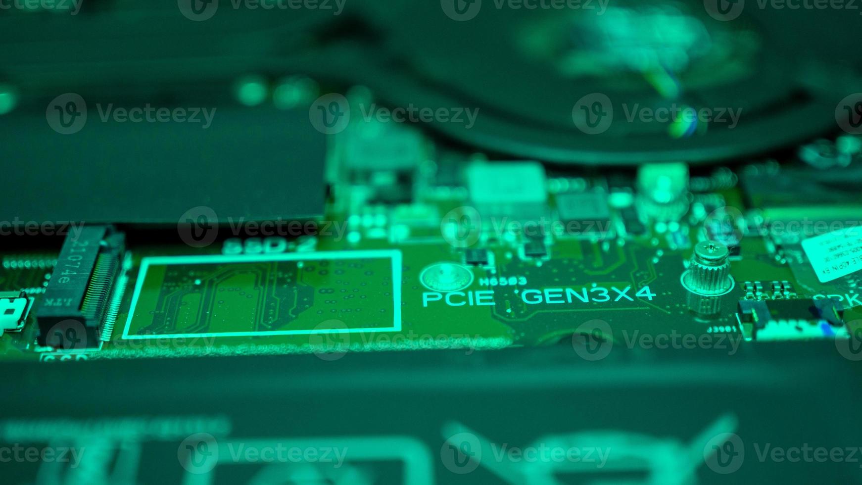 Circuit Board With Resistors Microchips And Electronic Components Computer Hardware Technology