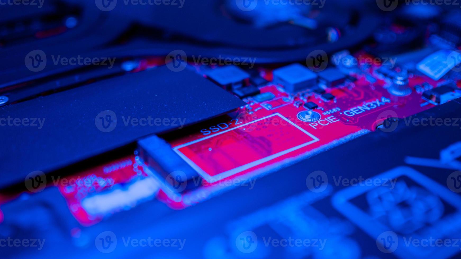 Circuit Board With Resistors Microchips And Electronic Components Computer Hardware Technology