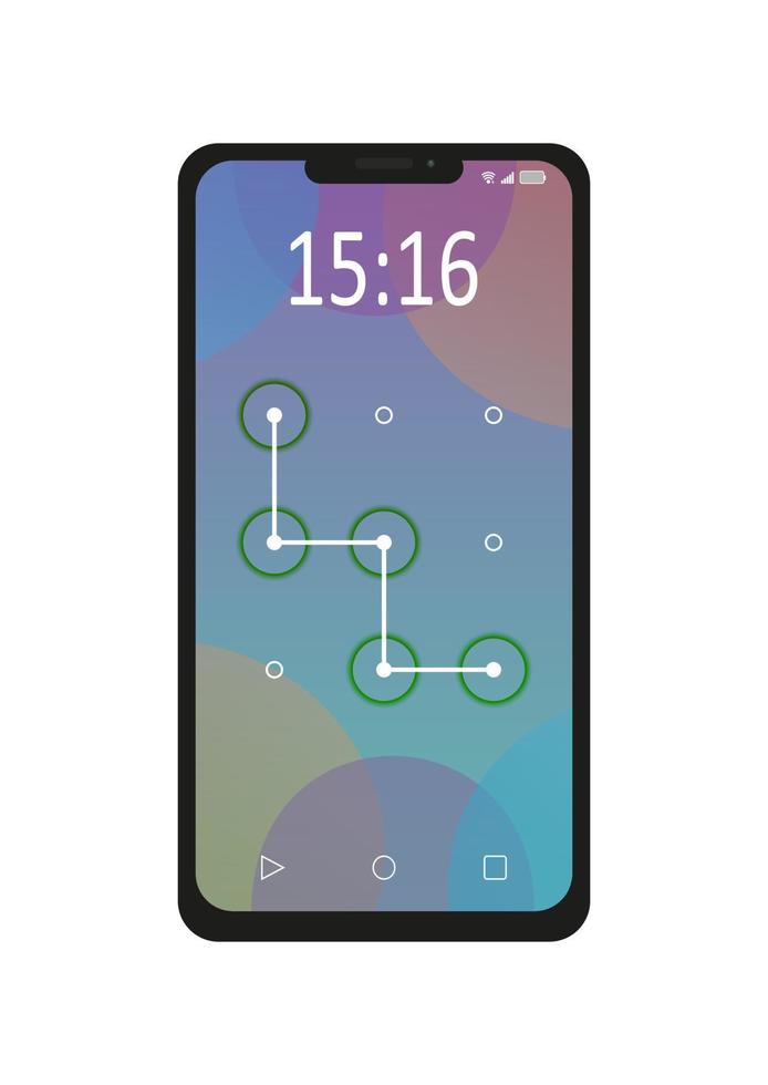 Phone Pattern Unlock Vector Isolated On White Background 20513746 ...