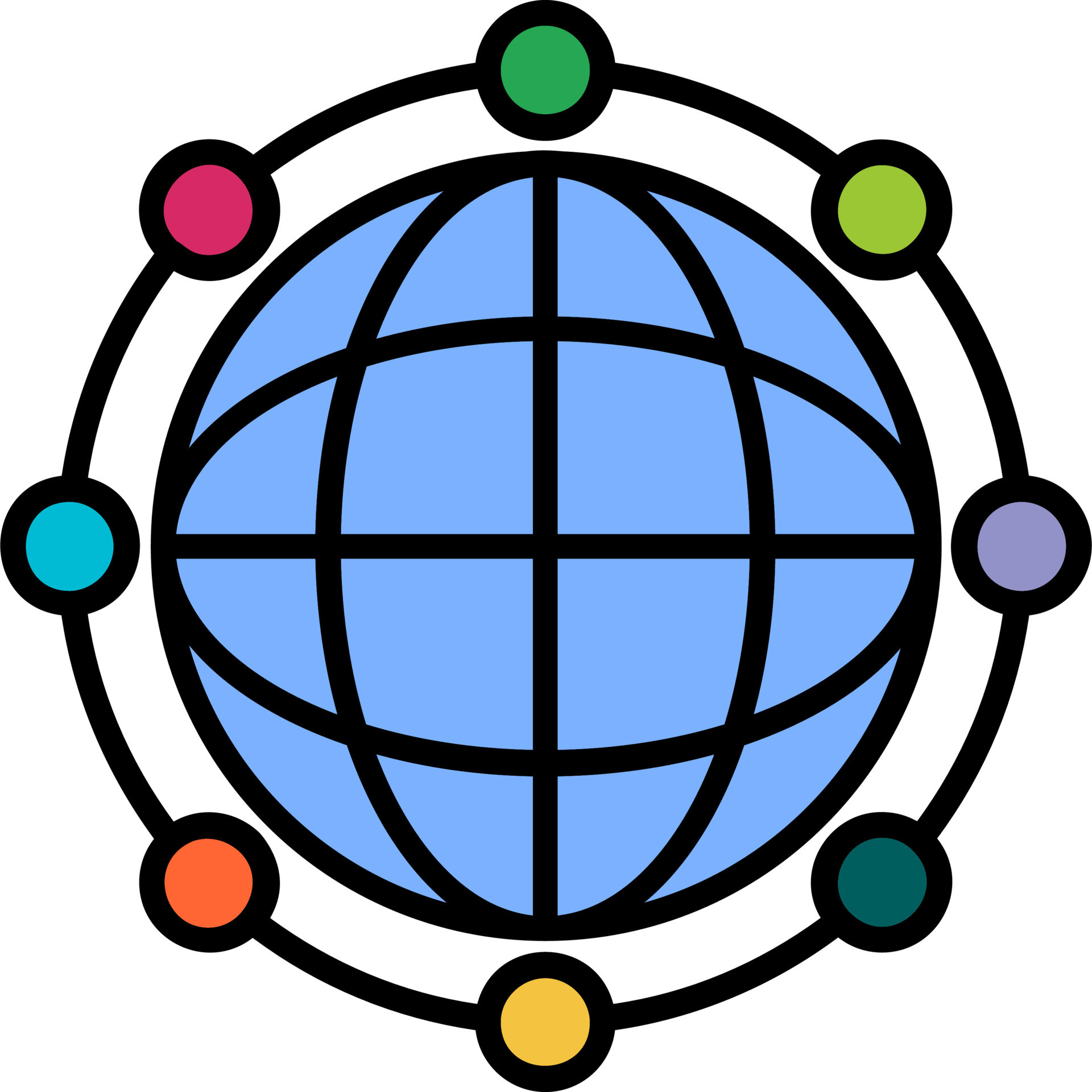 Global Communication Vector Icon 20514809 Vector Art At Vecteezy