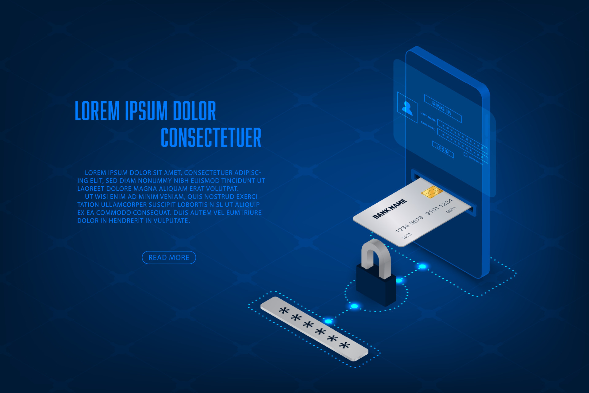 Vector Isometric Mobile Security With Password Concept Technology